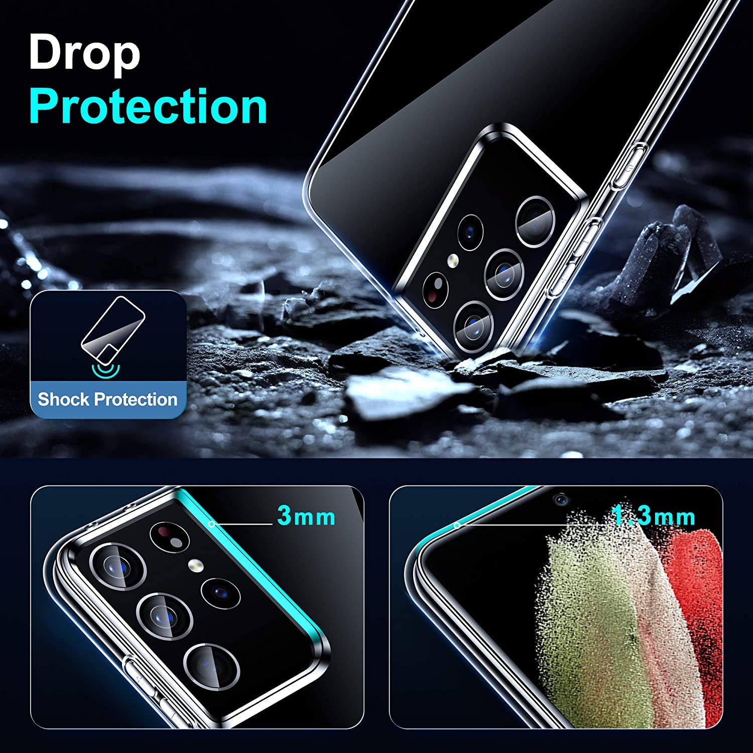 For Samsung S24 FE S23 A15 A25 A55 A35 A05S Clear Silicone Gel Phone Case Cover | eBay