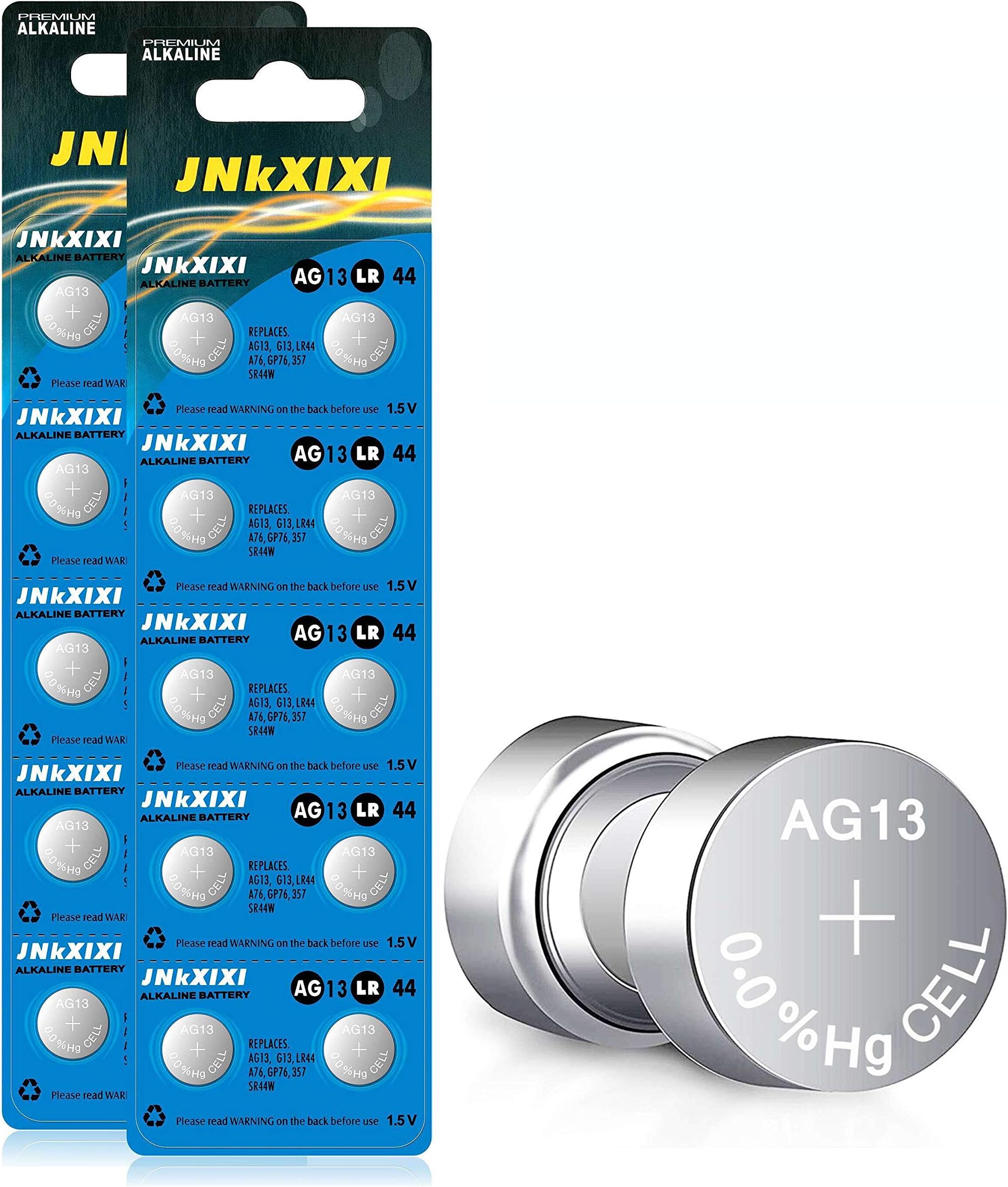 Amazon.com: JNKXIXI 20 Pack LR44 Lr 44b l1154c AG13 SR44 Batteries A76 ...