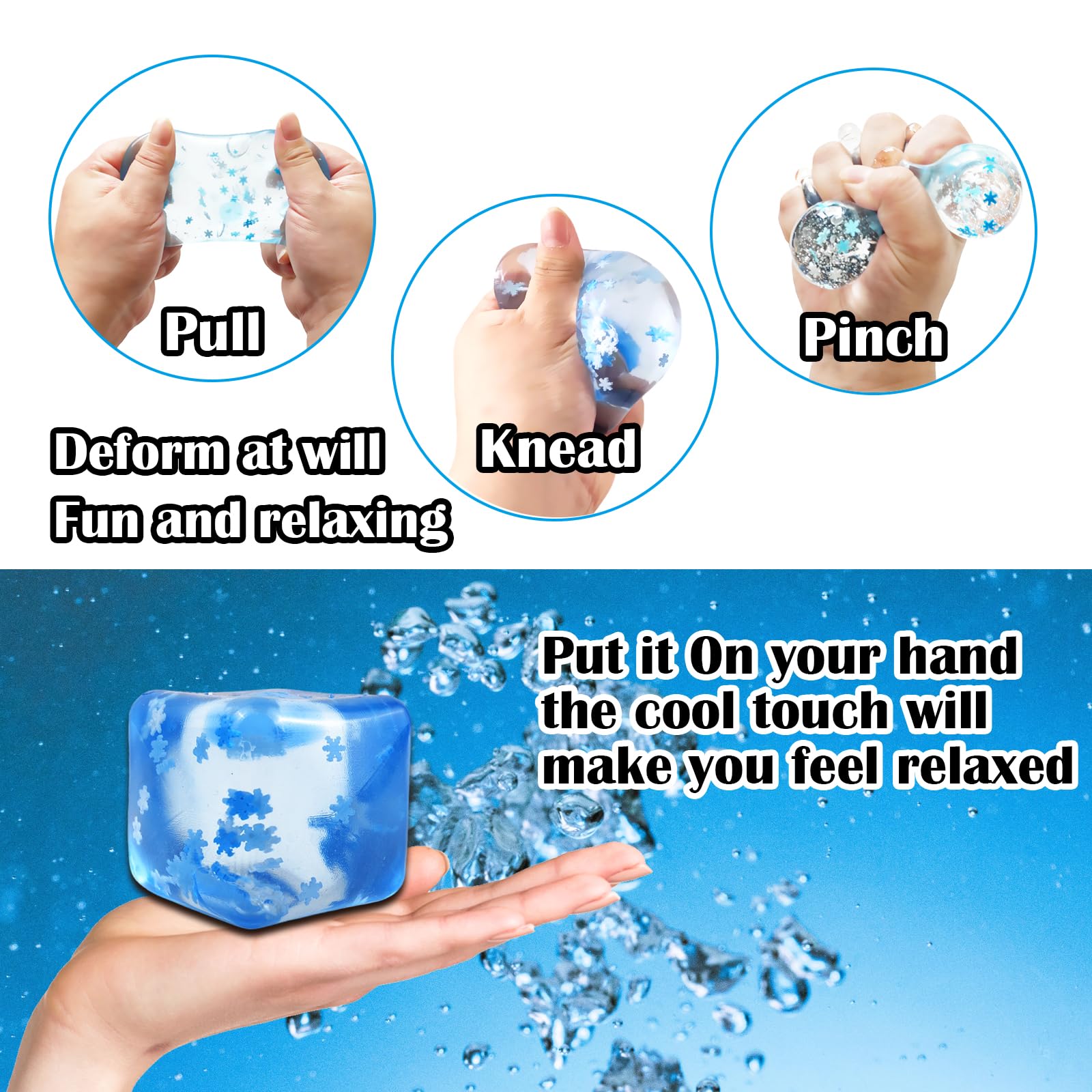 Snapklik.com : ZHEBAG Nice Sugar Ball Cube, Squishy Fidget Toys, Ice ...