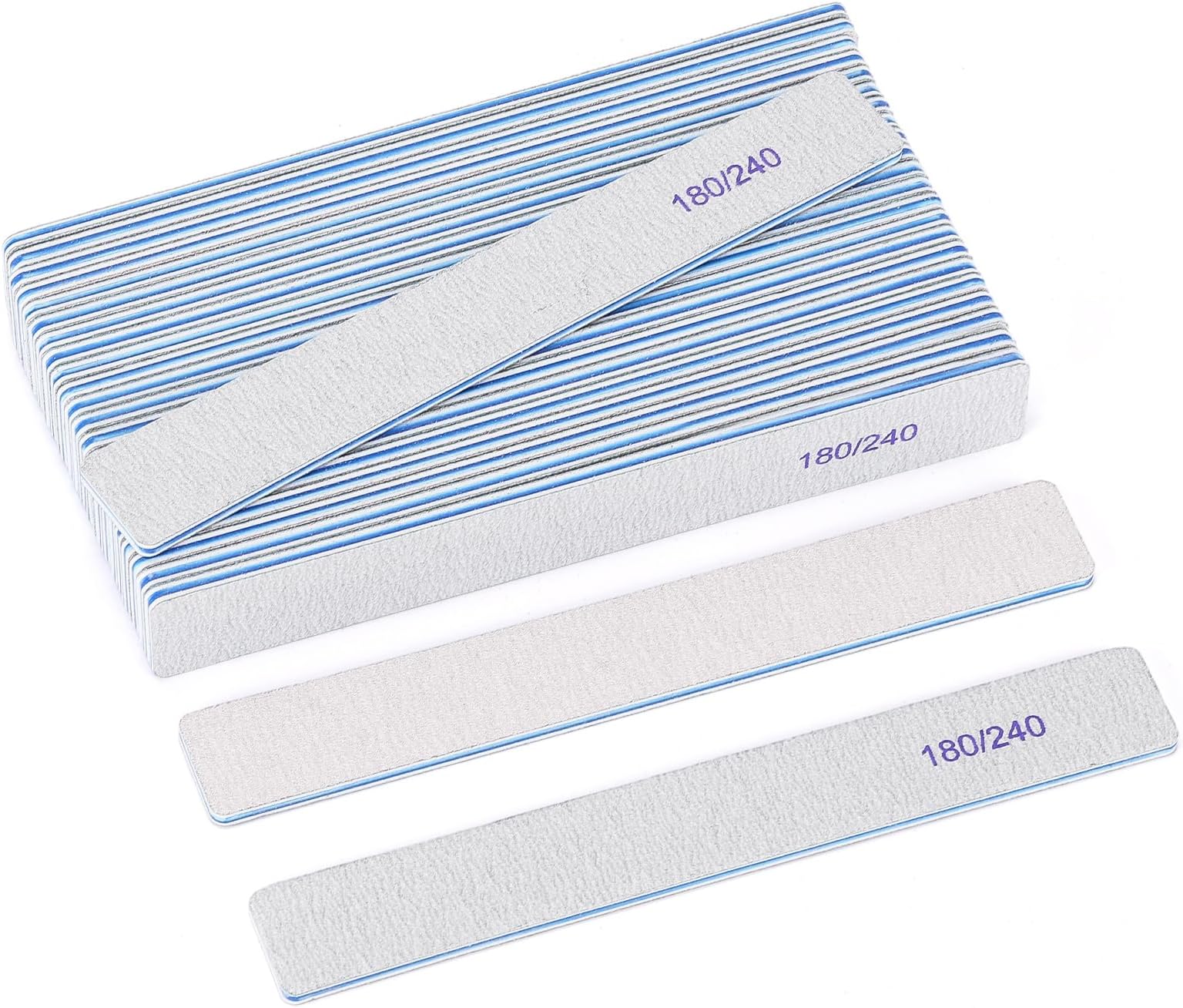 Amazon.com : Nail File 20 PCS Professional Double Sided 180/240 Grit ...