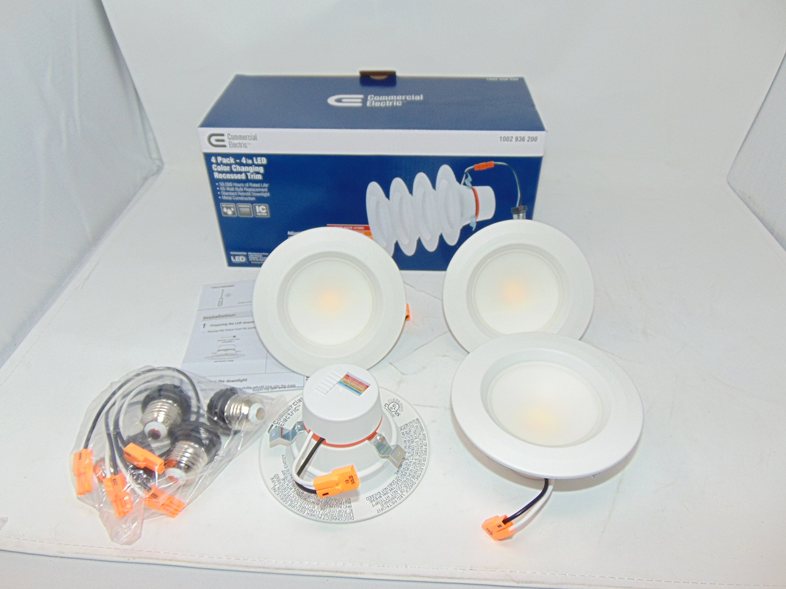 Commercial Electric 4 In White Recessed Led Trim With 90 LED Recessed