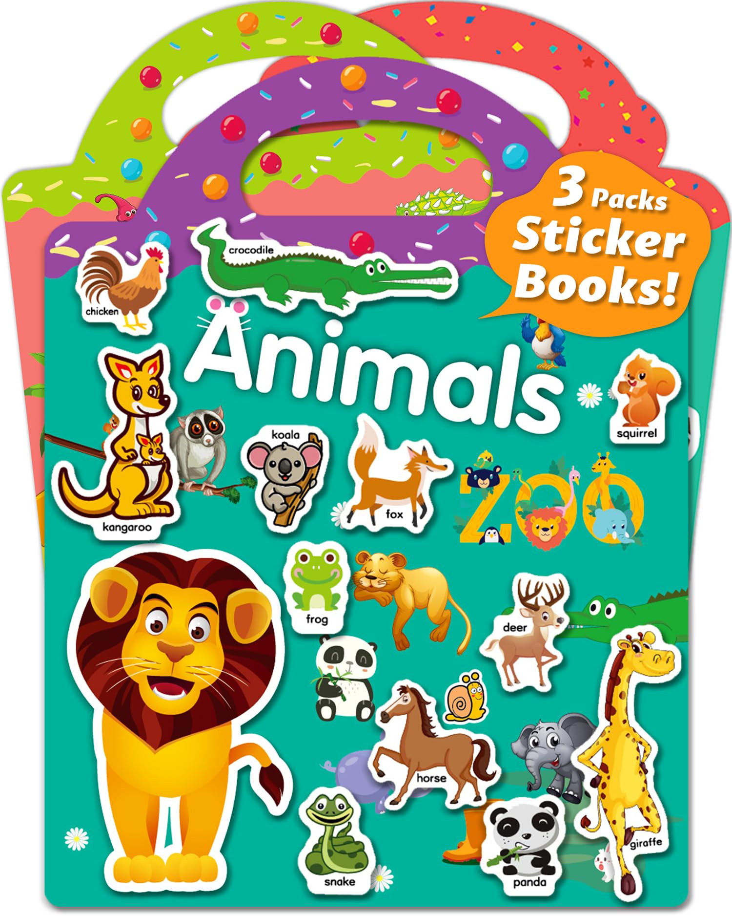 Amazon.com: Walenced Reusable Sticker Book for Toddlers 2-4 Years ...