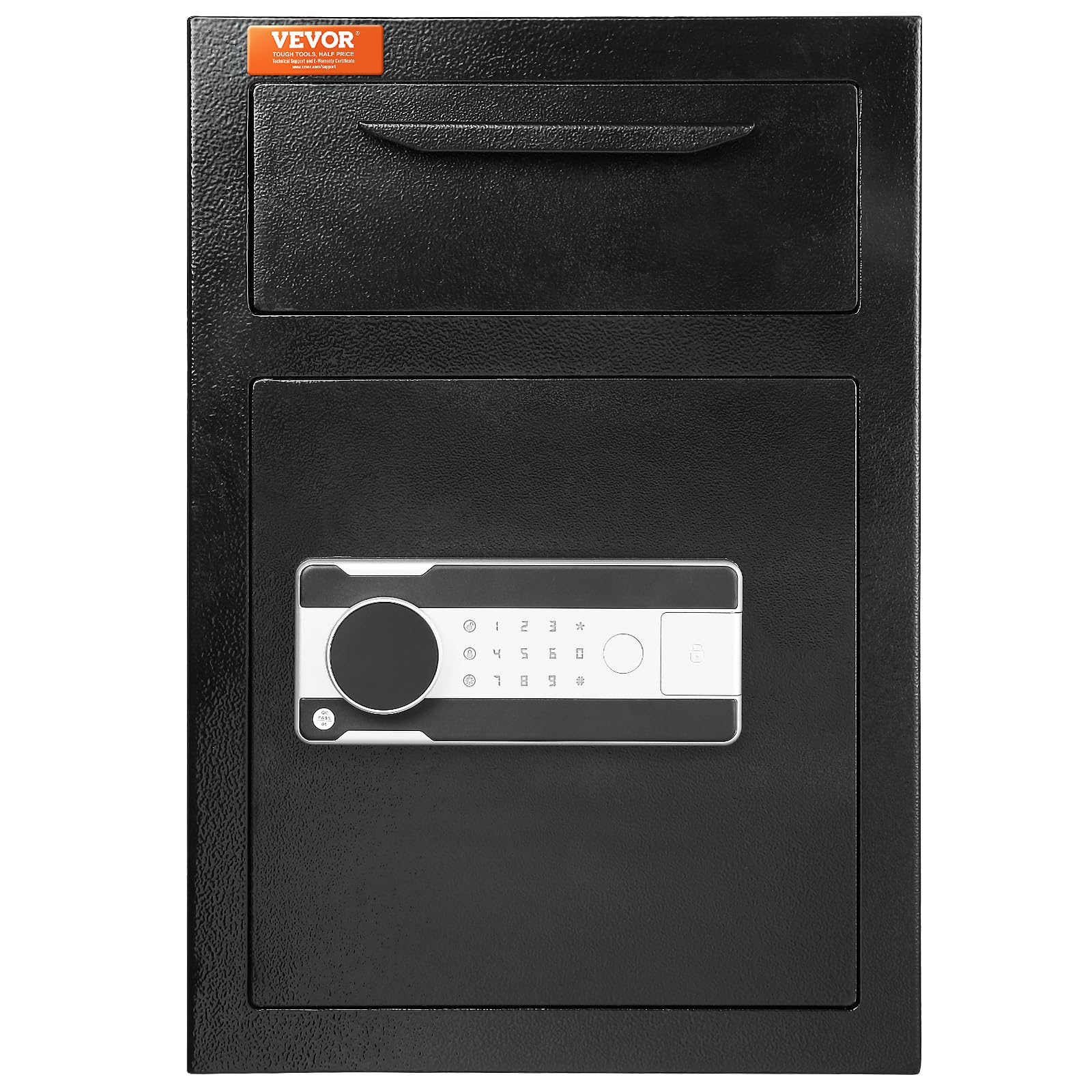 VEVOR 2.5 Cub Depository Safe, Deposit Safe with Drop Slot, Electronic ...