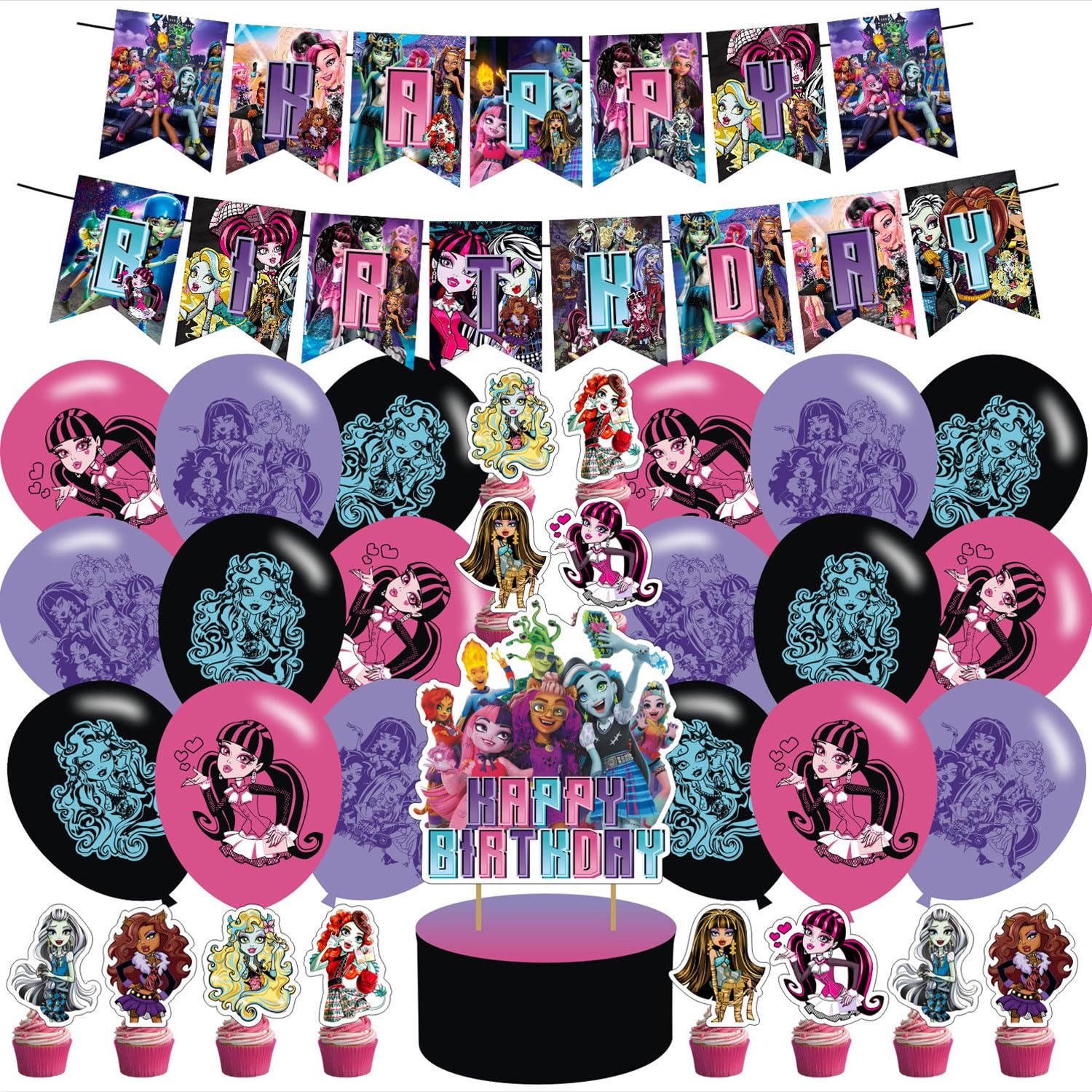 Buy 𝓜𝓸𝓷𝓼𝓽𝓮𝓻 𝓗𝓲𝓰𝓱 Theme Party Supplies,Including 𝓜𝓸𝓷𝓼𝓽𝓮𝓻 𝓗𝓲𝓰𝓱 Birthday ...