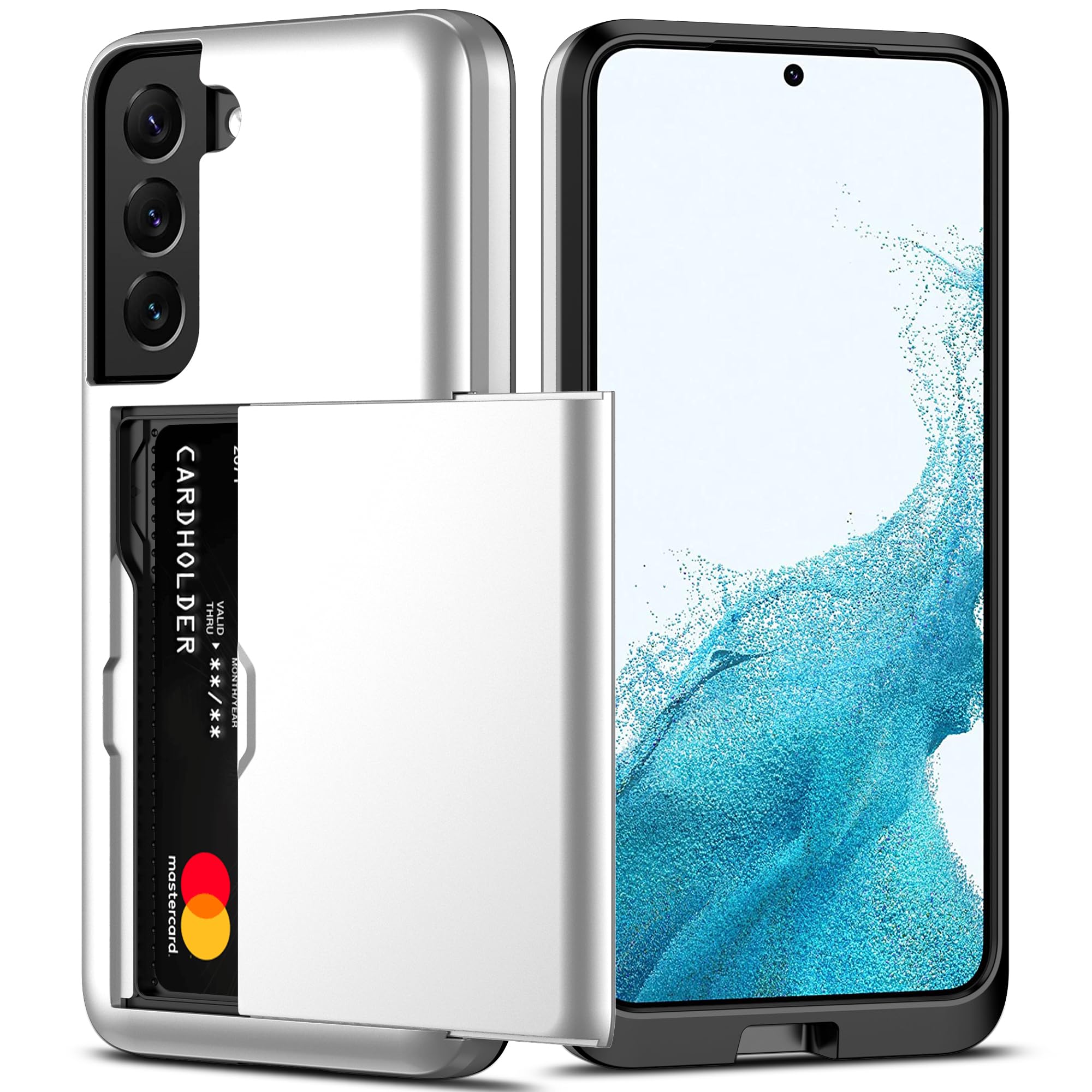 Amazon.com: Nvollnoe for Samsung S22 Case with Card Holder 5G 6.1 inch ...