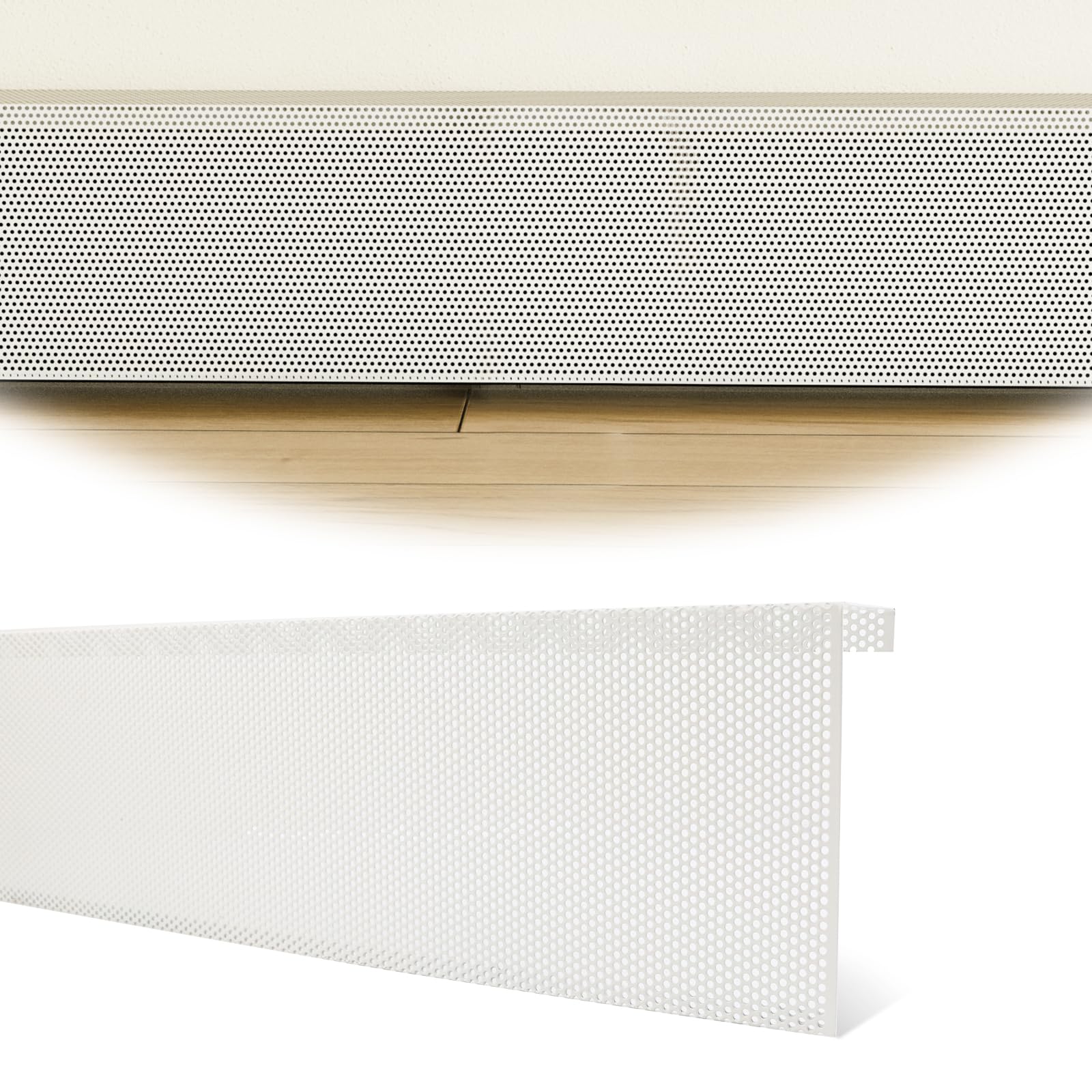 Strasee 3Ft Baseboard Heater Cover White Galvanized Steel Baseboard ...