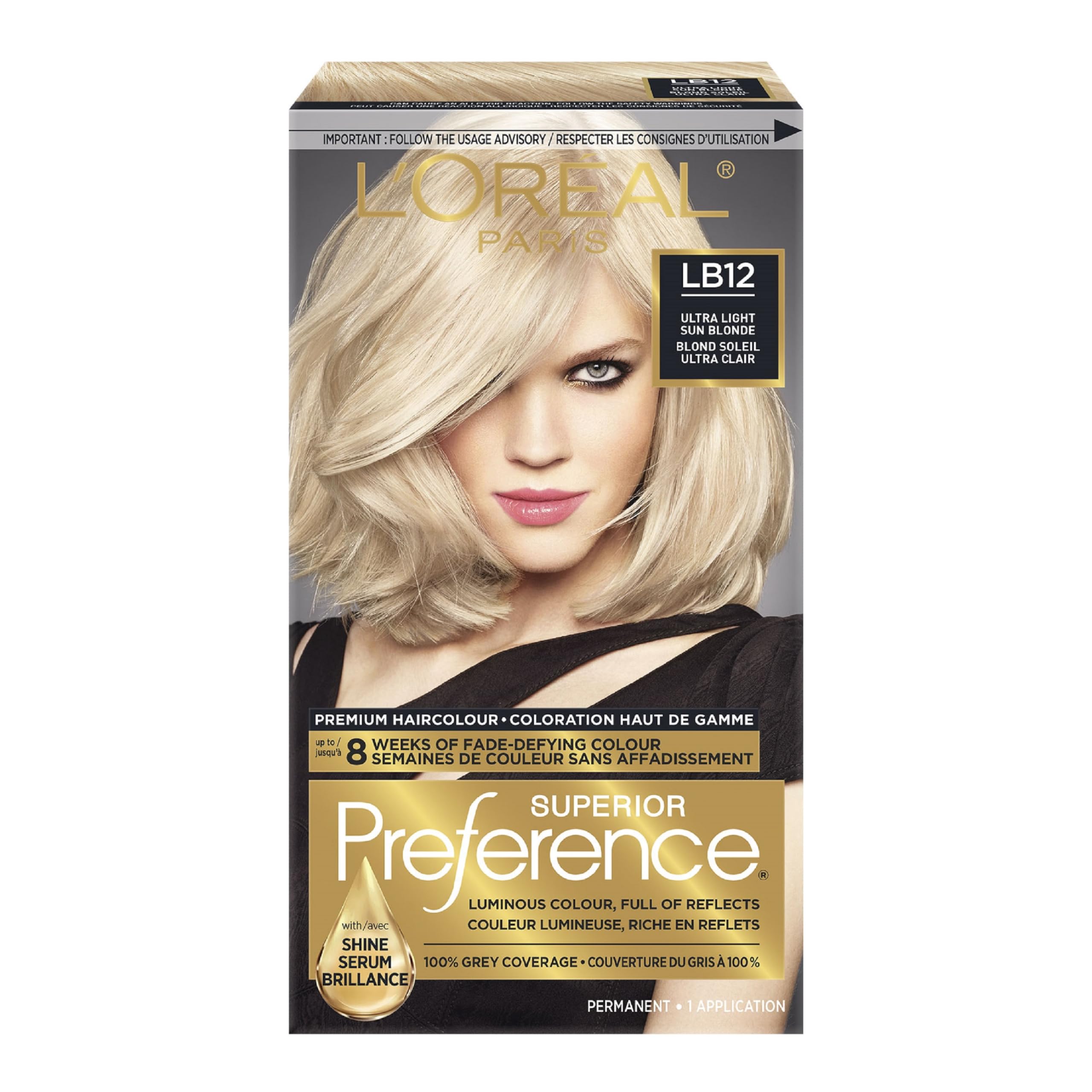 L'Oreal Paris Superior Preference Permanent Hair Color, LB02 Ultra ...