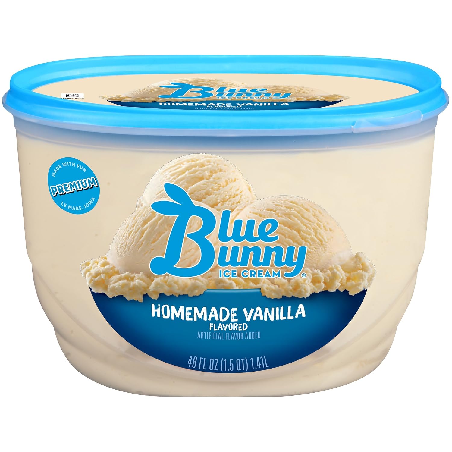Amazon.com: Blue Bunny Premium Homemade Vanilla Frozen Dessert, 48 fl ...