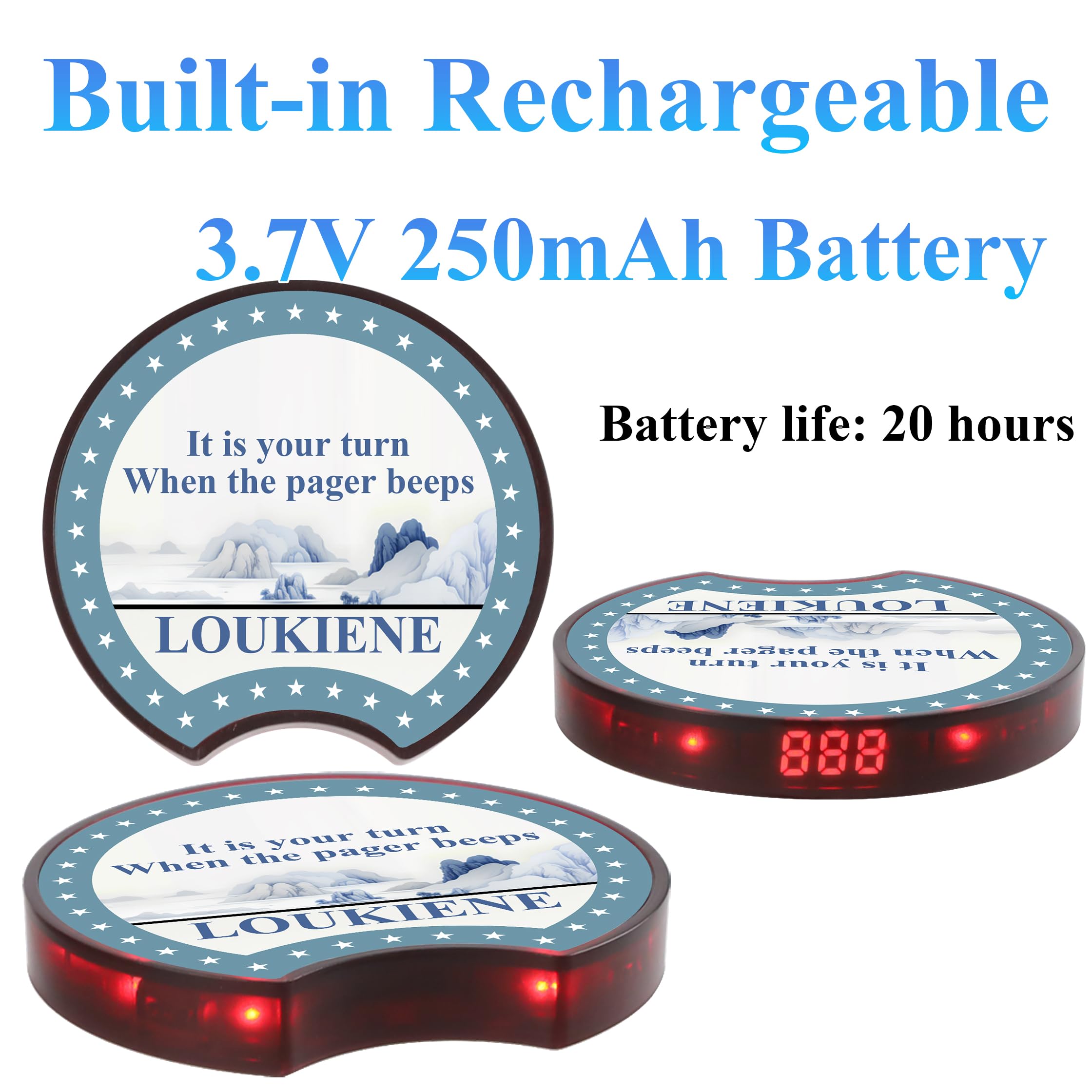 Wireless Customer Pagers 20 Pack 20 Pager Restaurant System - Wireless ...