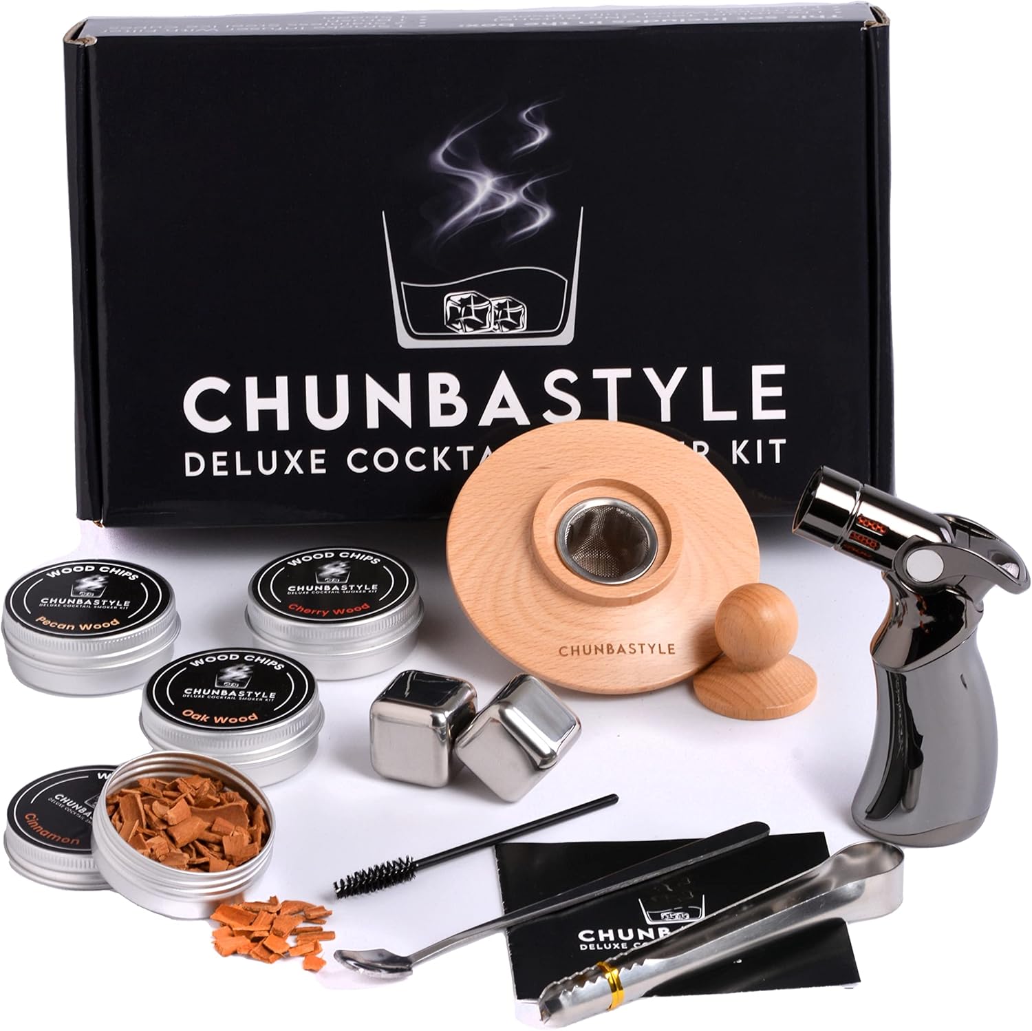 Amazon.com: Chunba Style Cocktail Smoker Kit with Torch, 4 Wood Chips ...