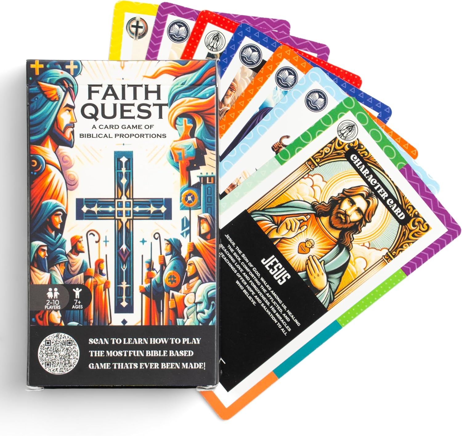 Amazon.com: FAITH QUEST - Bible Card Game - Christian Trivia Game for ...