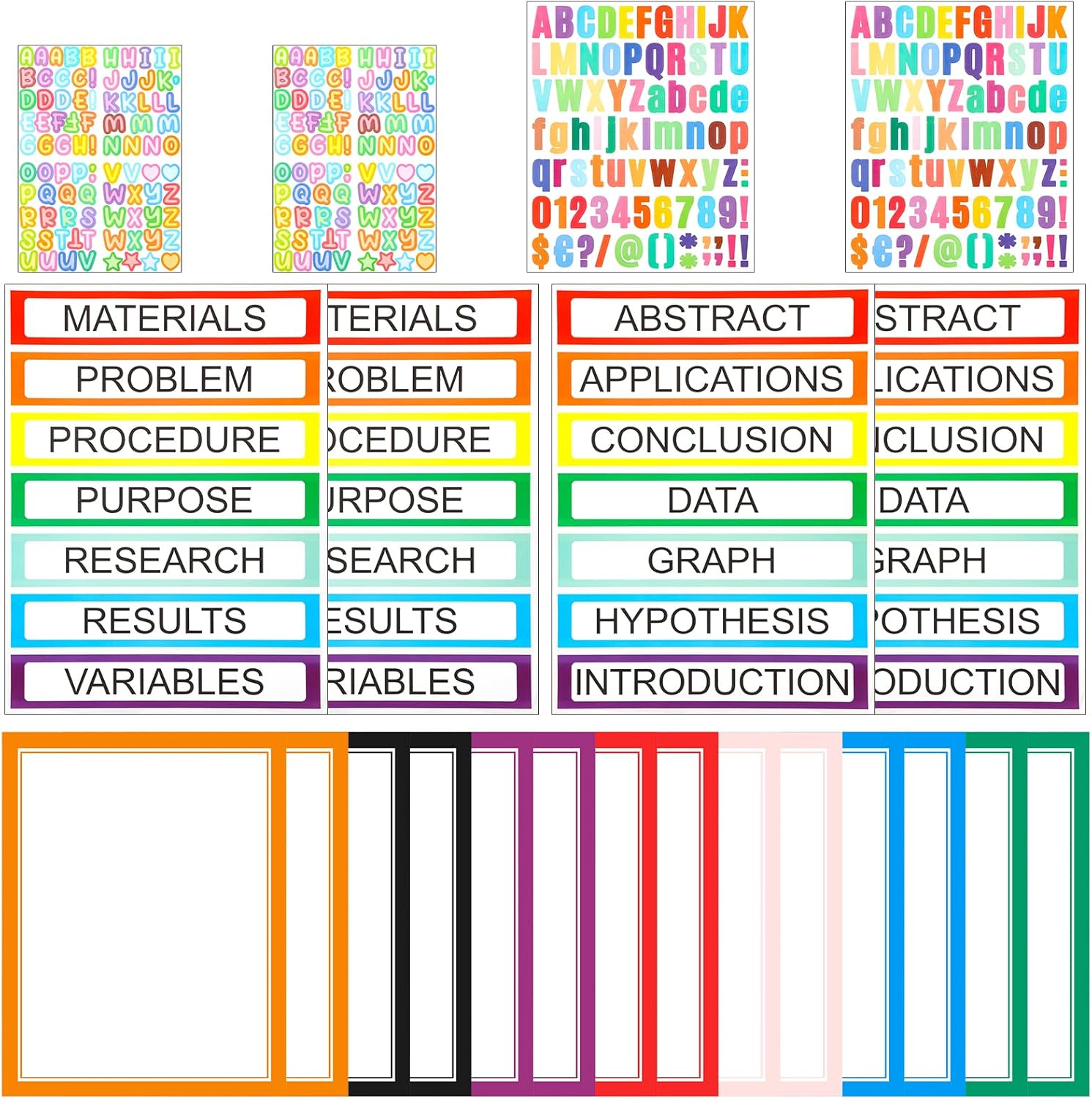 VinTS 22 Sheets Science Fair Display Boards Supplies 14 Self Adhesive ...