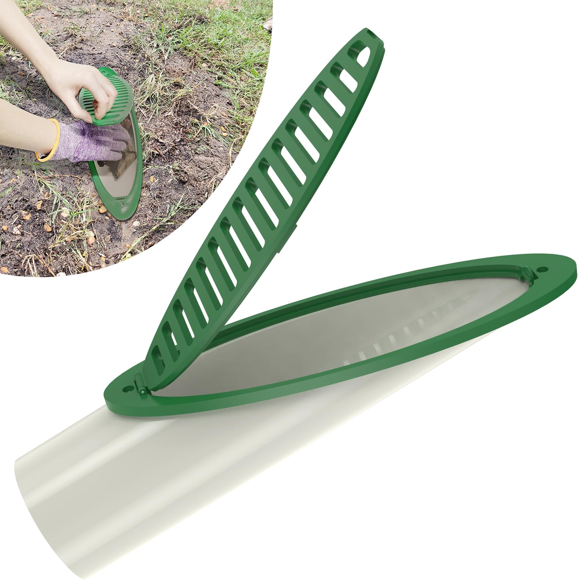 4 Inch Angled Drainage Grate, Yard Drain Emitter for Sump Pump ...