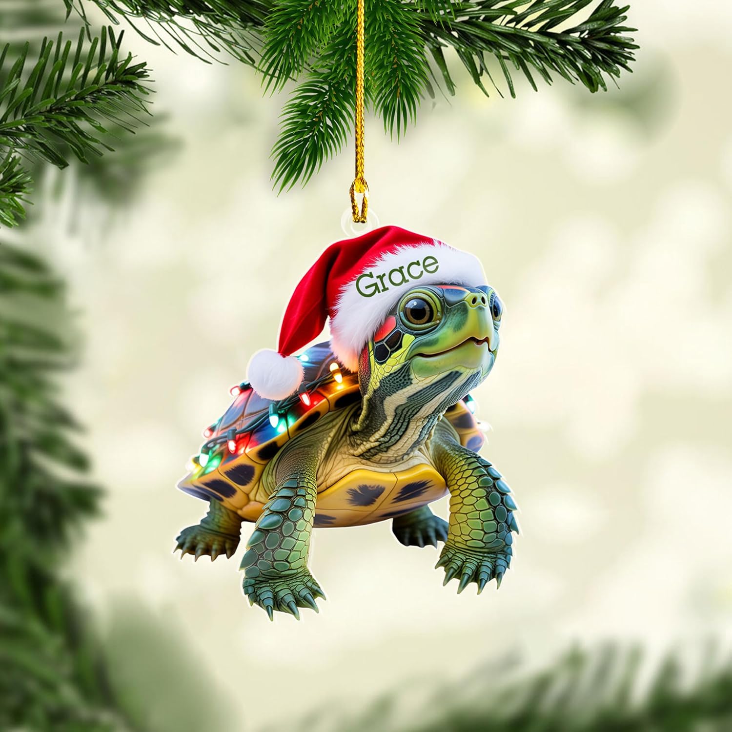 Amazon.com: Personalized Sea Turtle Christmas Ornament 2025, Cute ...