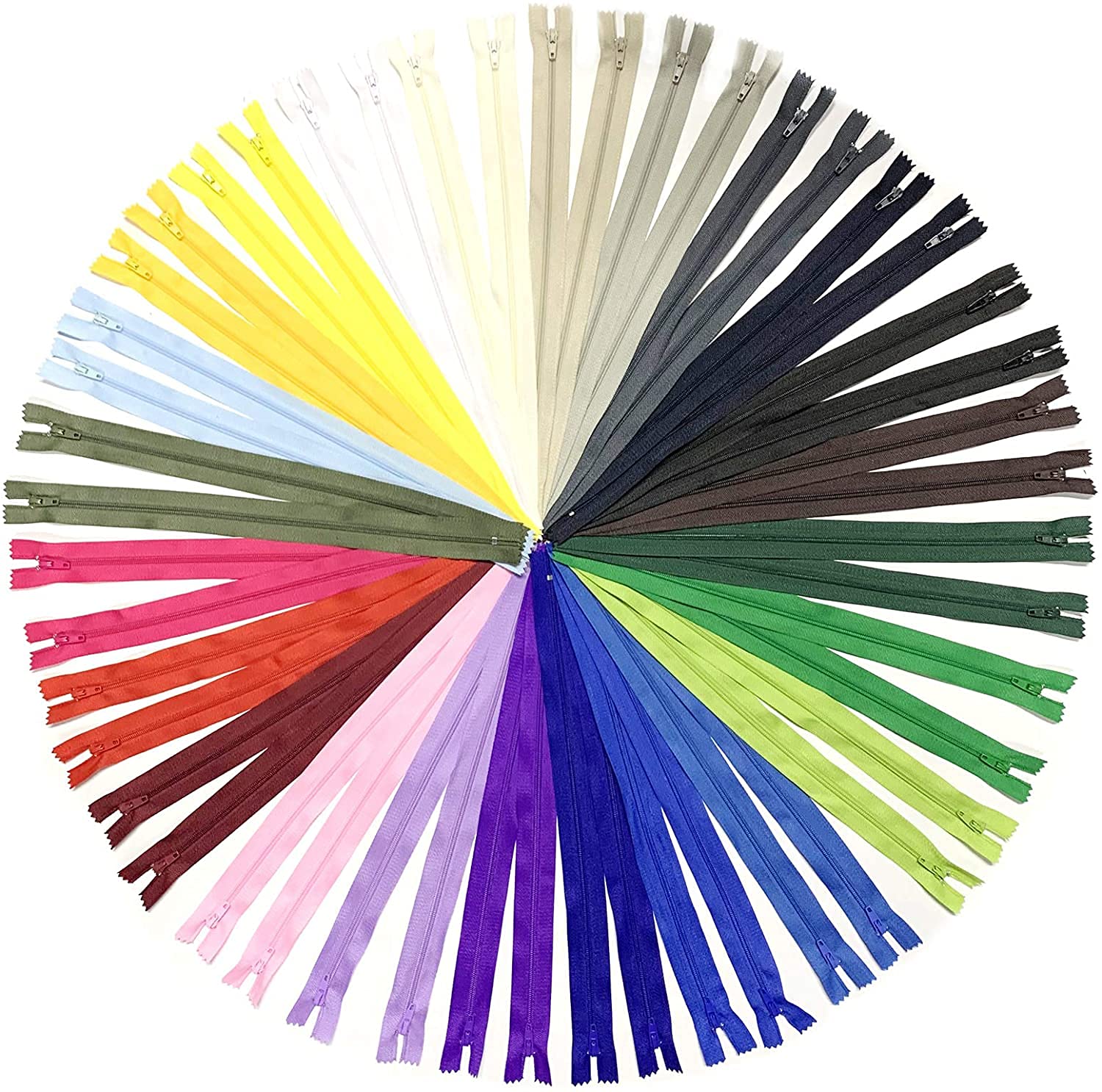 Amazon.com: 22 Inch Zippers, DOITEM 24 pcs 55cm/22 Inch Multicolor ...