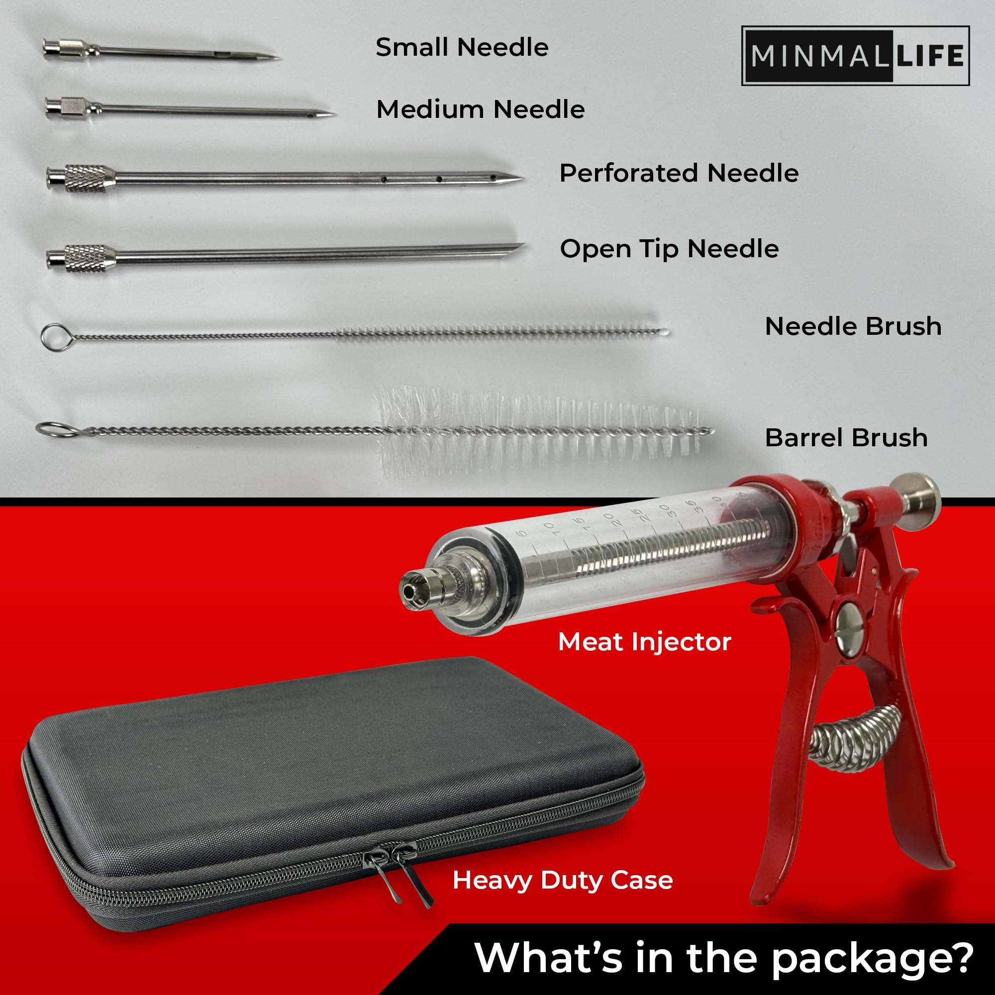 Snapklik.com : Heavy-Duty Meat Injector Syringe Kit Marinade Injector ...