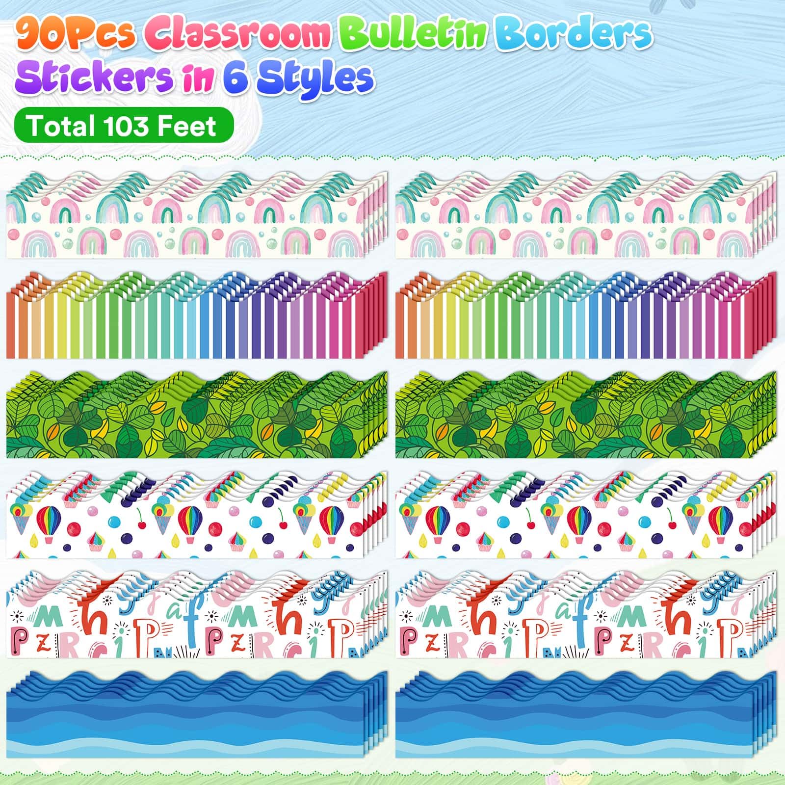 Snapklik.com : Bulletin Board Border Trim Spring Borders Colorful ...
