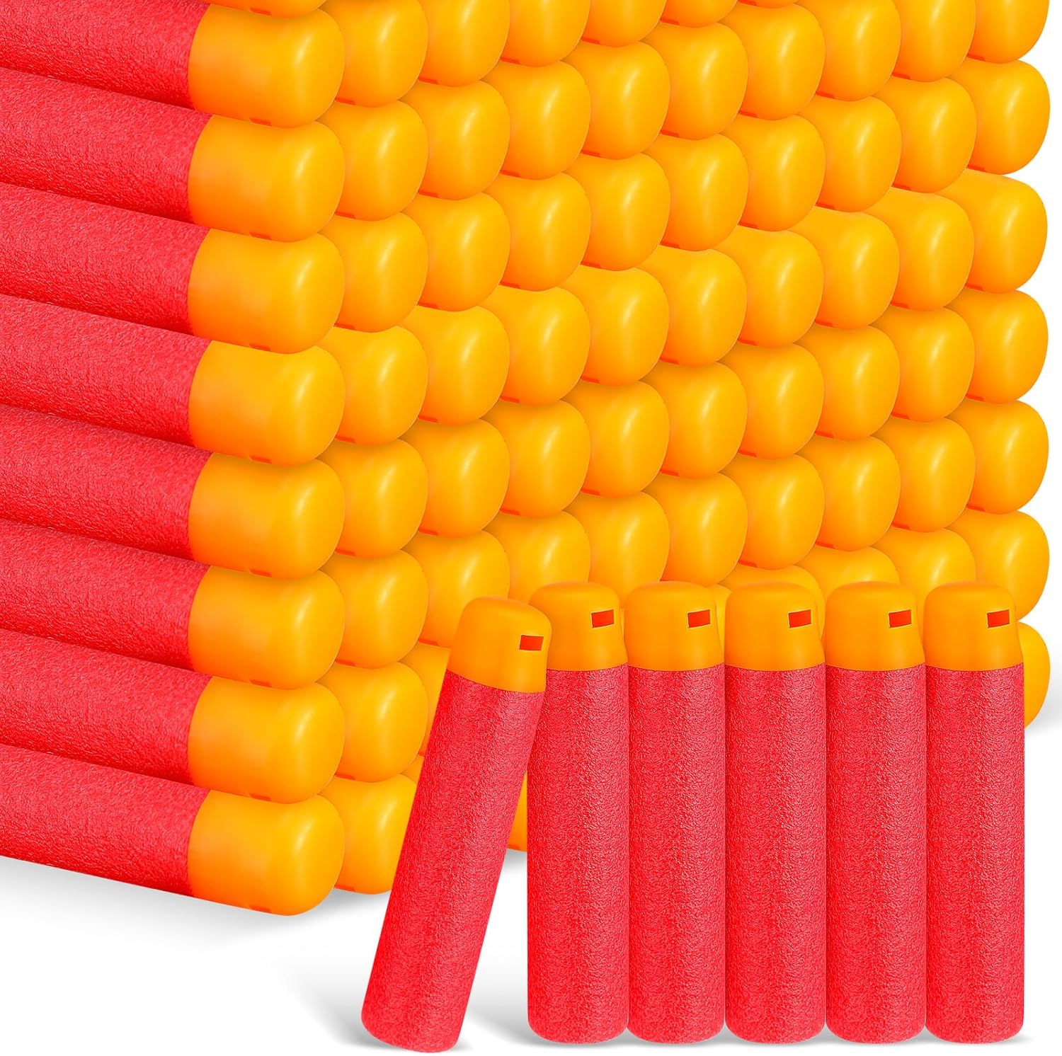 Amazon.com: Shappy 200 Pcs 9.5cm Refill Bullets Pack Red Foam Darts ...