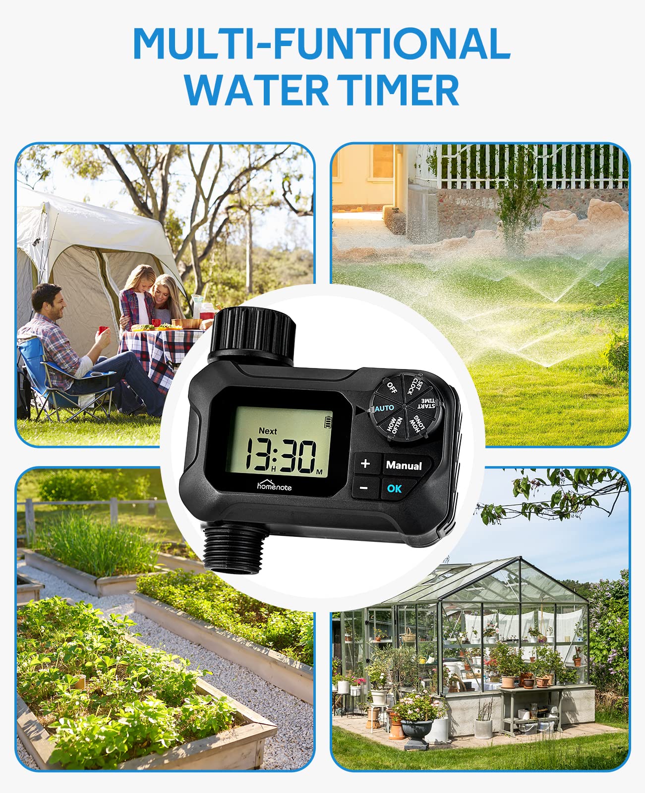 HOMENOTE Automatic Misting Cooling System with Timer 91.8FT(28M ...