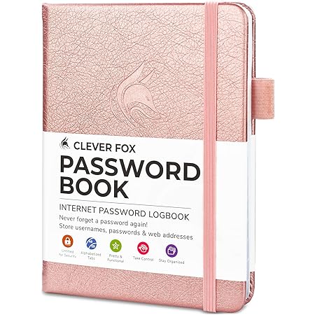 Clever Fox Password Book with tabs. Internet Address and Password ...