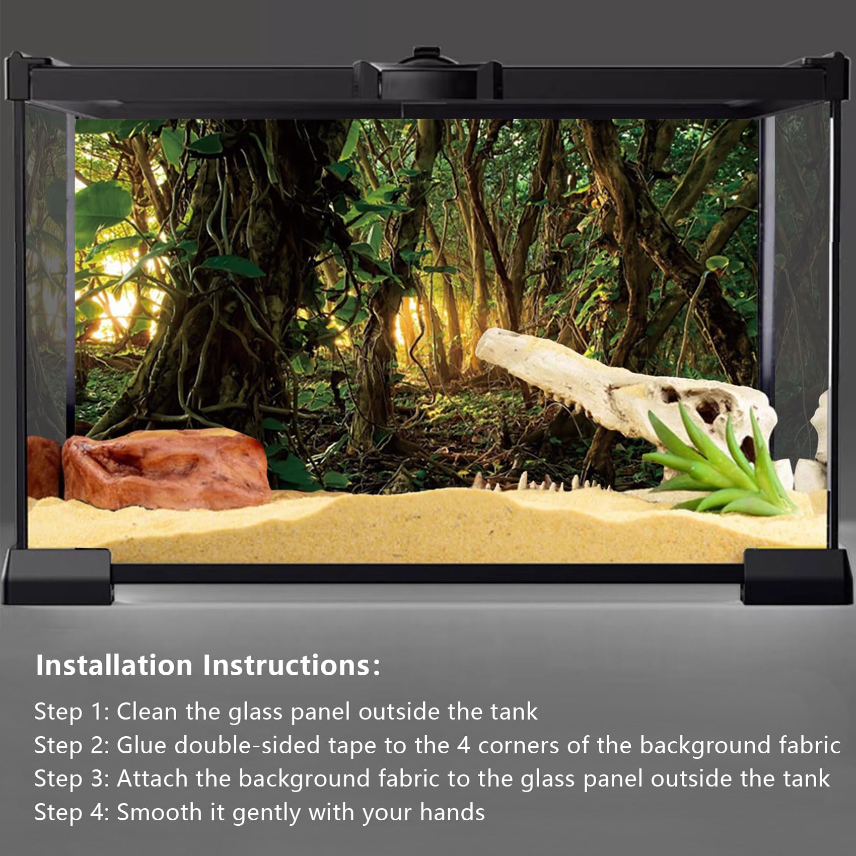 Snapklik.com : Reptile Terrarium Background 48x24 Inch Reptile Tank ...