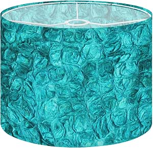 Large Drum Lamp Shades for Floor Lamps Teal Texture Easy Assembly ...