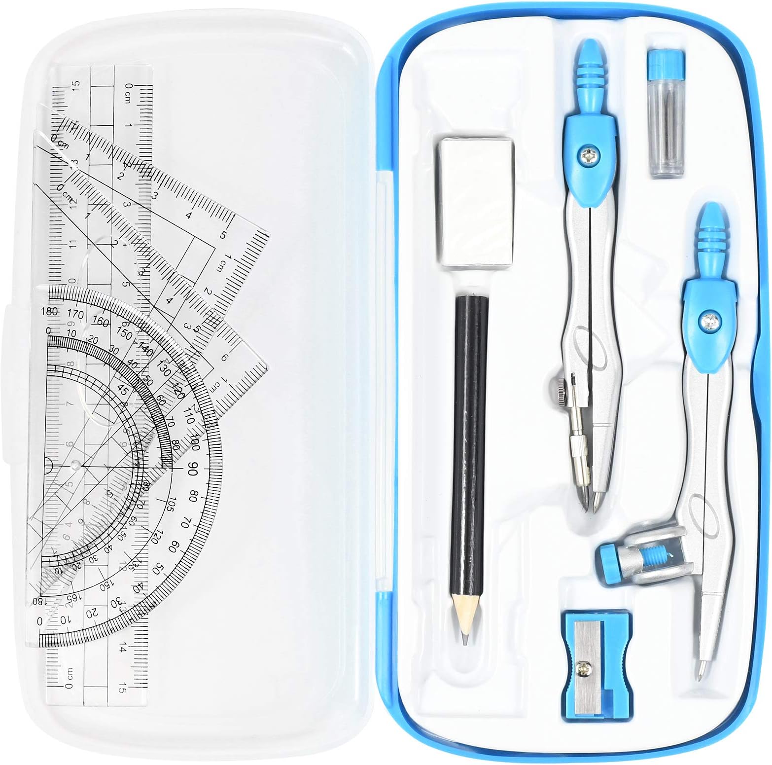 Amazon.com : Vobou Math Geometry Kit Sets 10 Piece Student Supplies ...