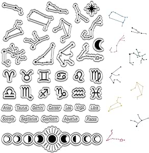 Amazon.com: CRASPIRE Constellation Clear Stamps Moon Phase Reusable ...
