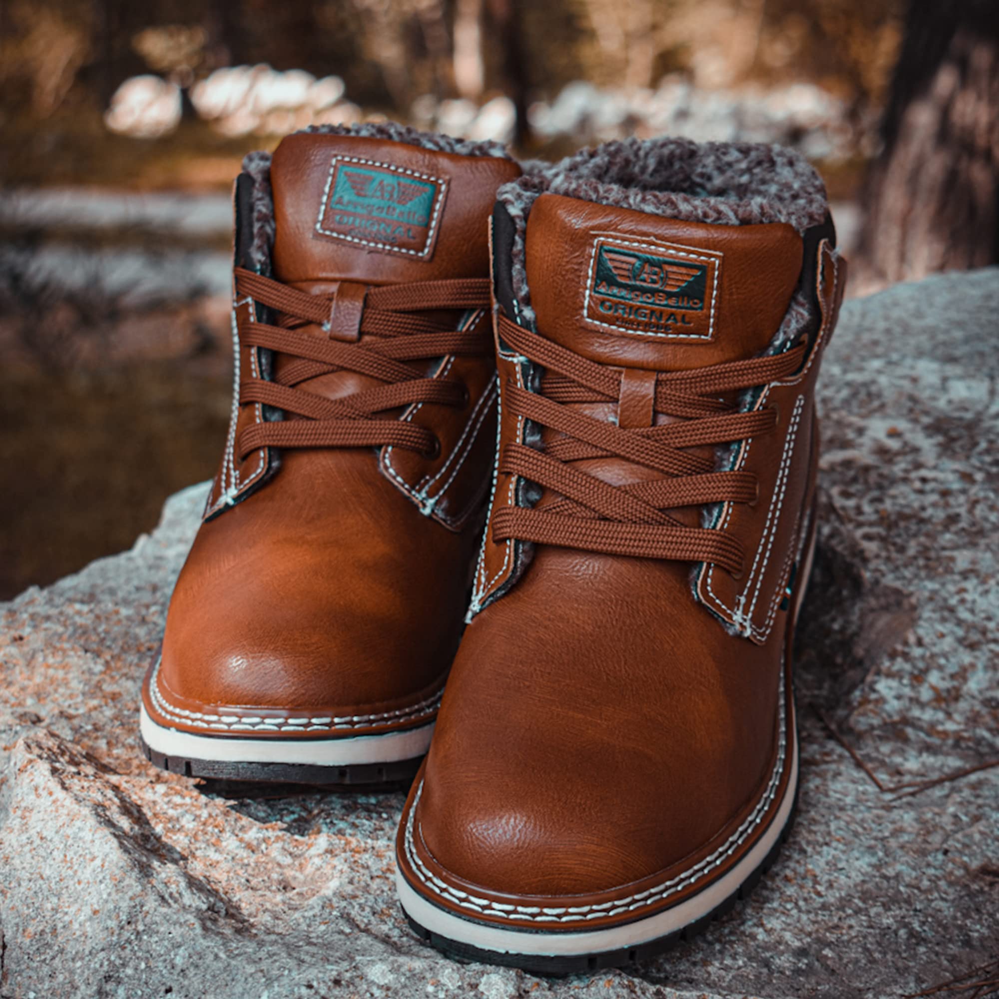 Size 42)) AX BOXING Mens Winter Boots Snow Boots Outdoor Warm Non Slip ...