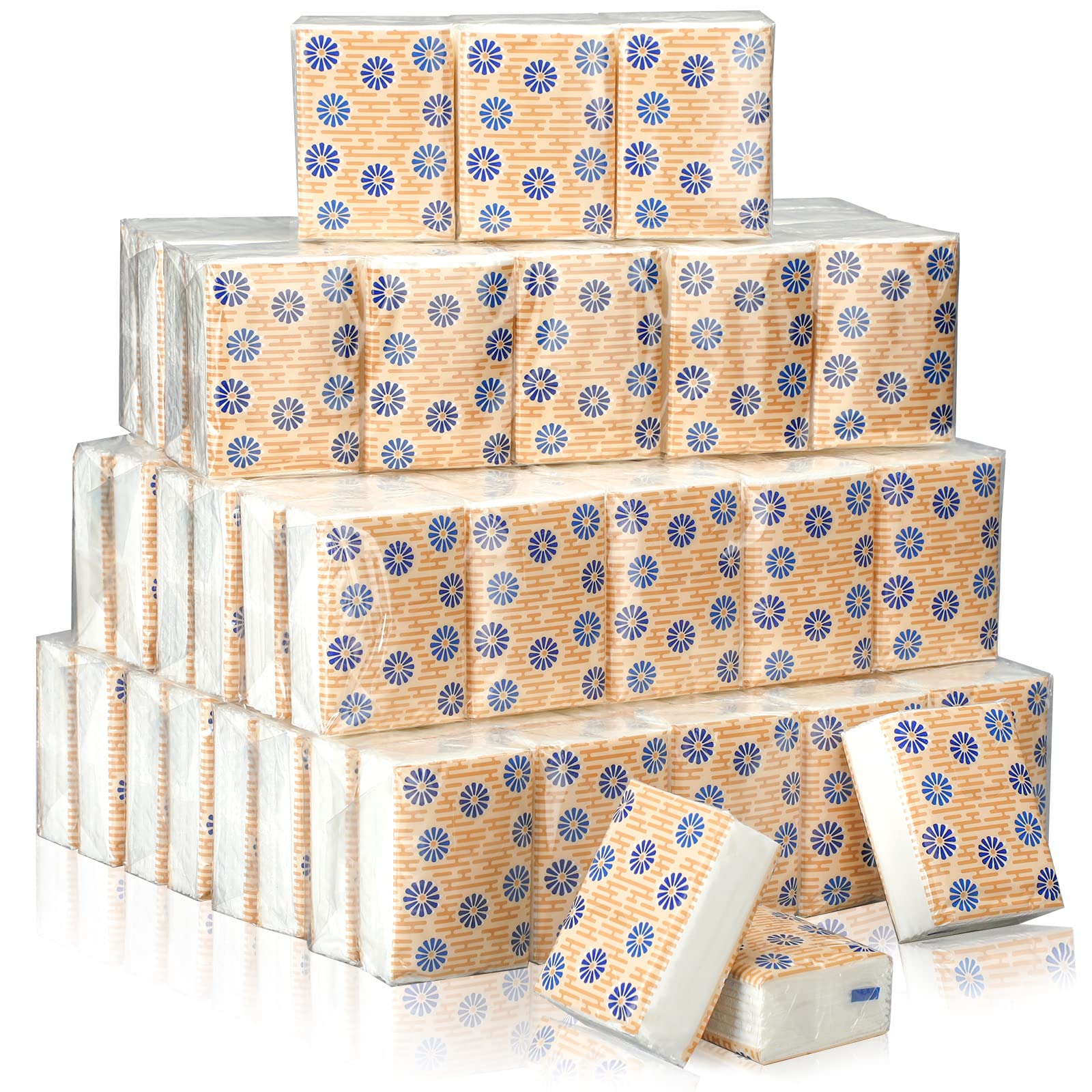Amazon.com: Therwen 100 Pack Pocket Tissues Travel Packs Bulk 1000 ...