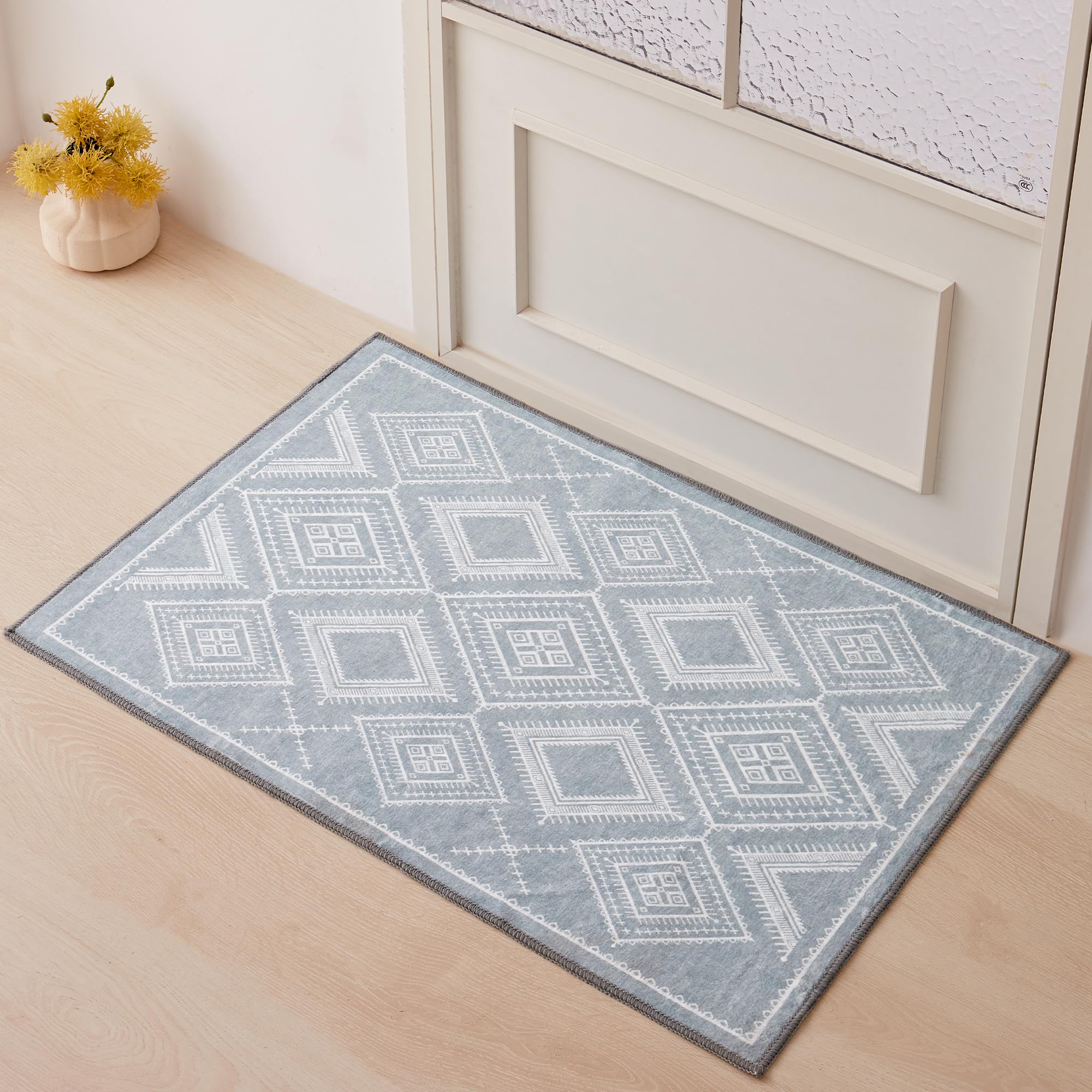 Amazon.com: COOVA Vintage Printed Non-Slip Entryway Rug – 2x3ft Non-Shedding Soft Non-Slip Area ...