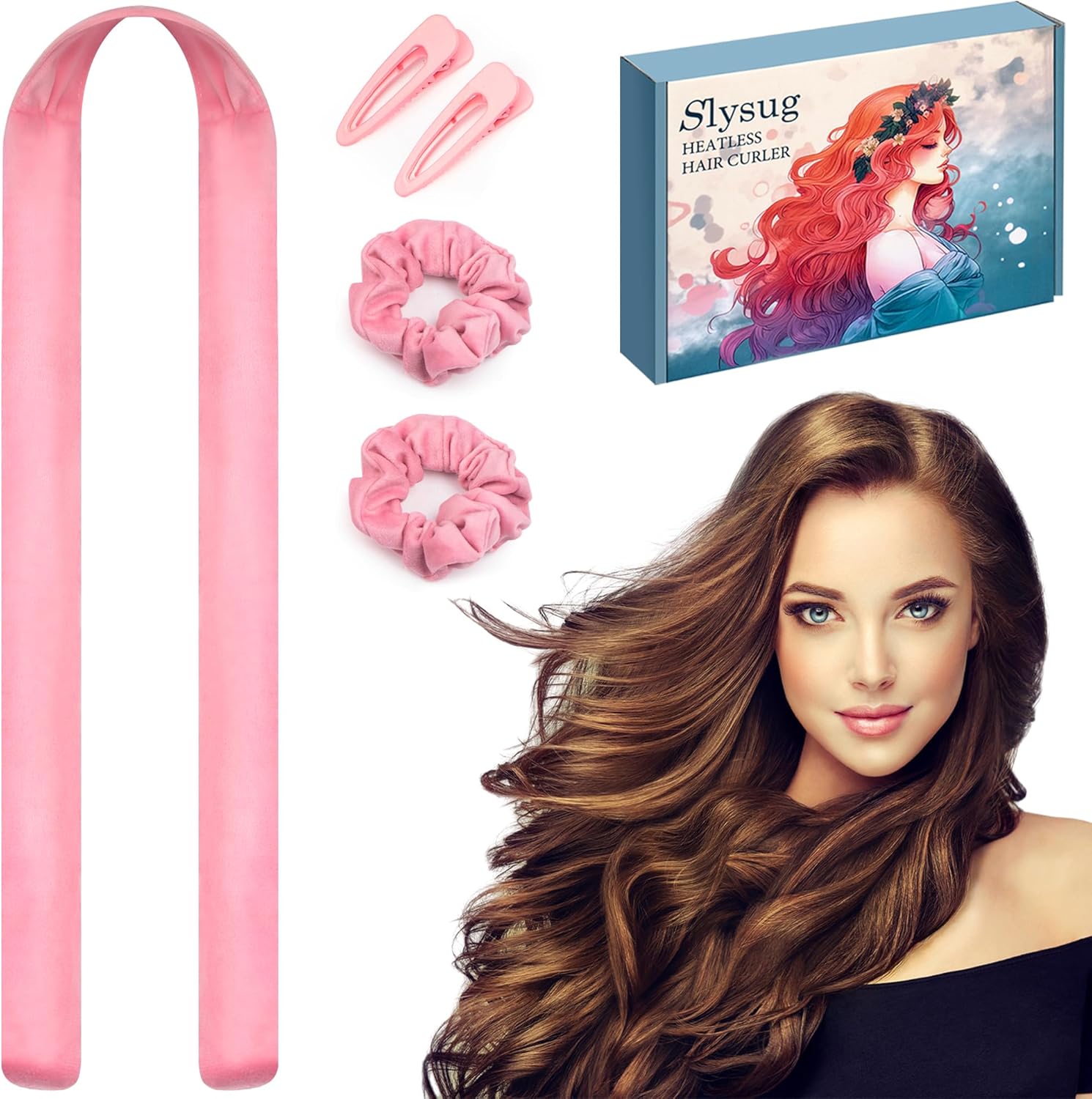 Amazon.com : Slysug Heatless Hair Curler, Heatless Curling Rod Headband ...