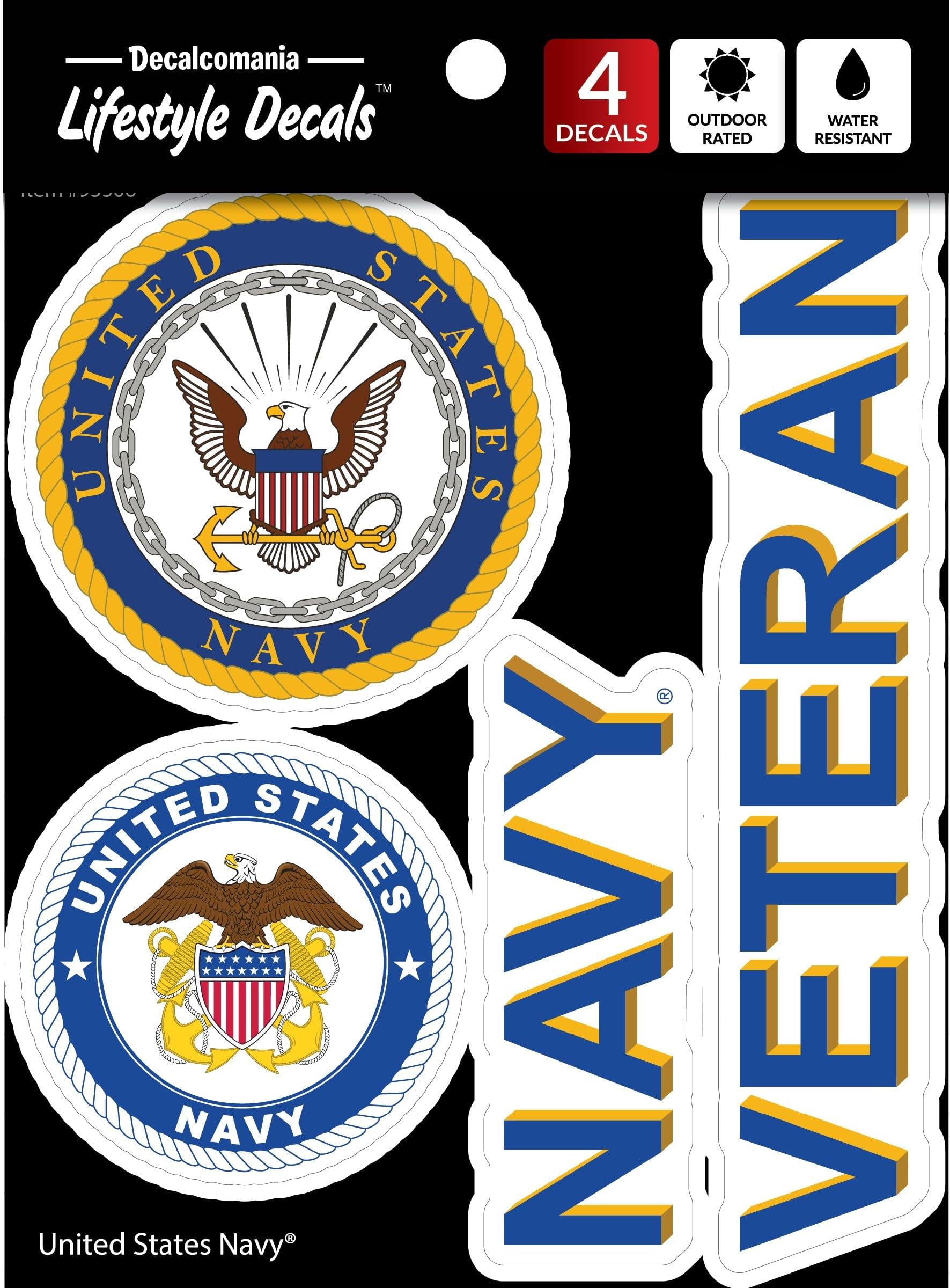 Amazon.com: Navy Decals, Show Your Pride with Our Double Flag Eagle ...