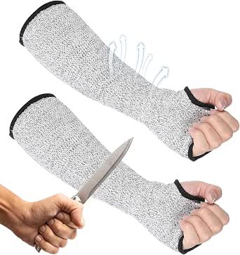 Amazon.com: Tyqour 2Pcs Cut Resistant Sleeves Soft Arm Protectors ...