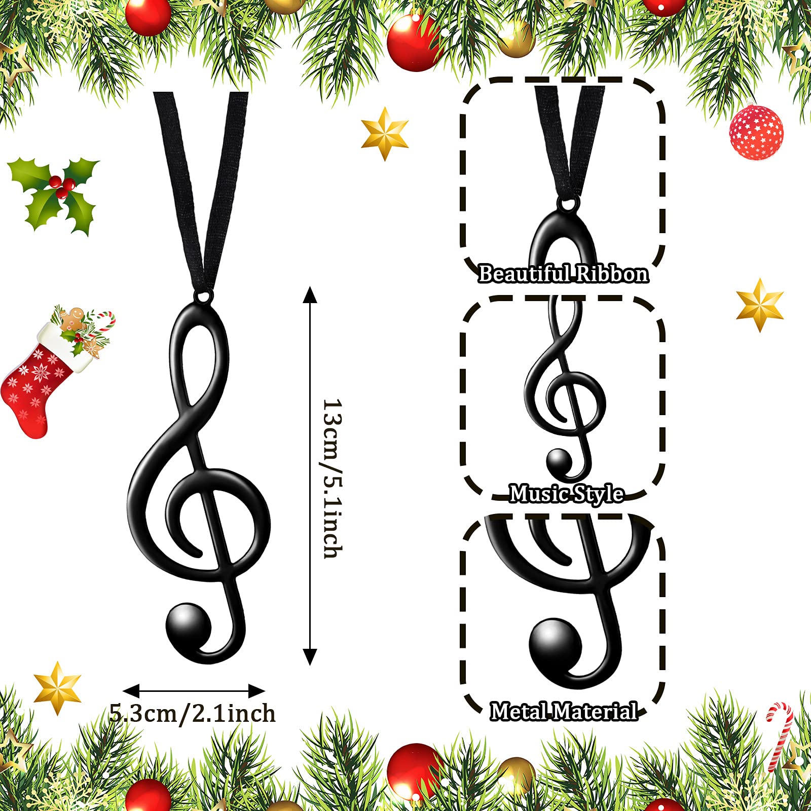 Christmas Music Notes Border