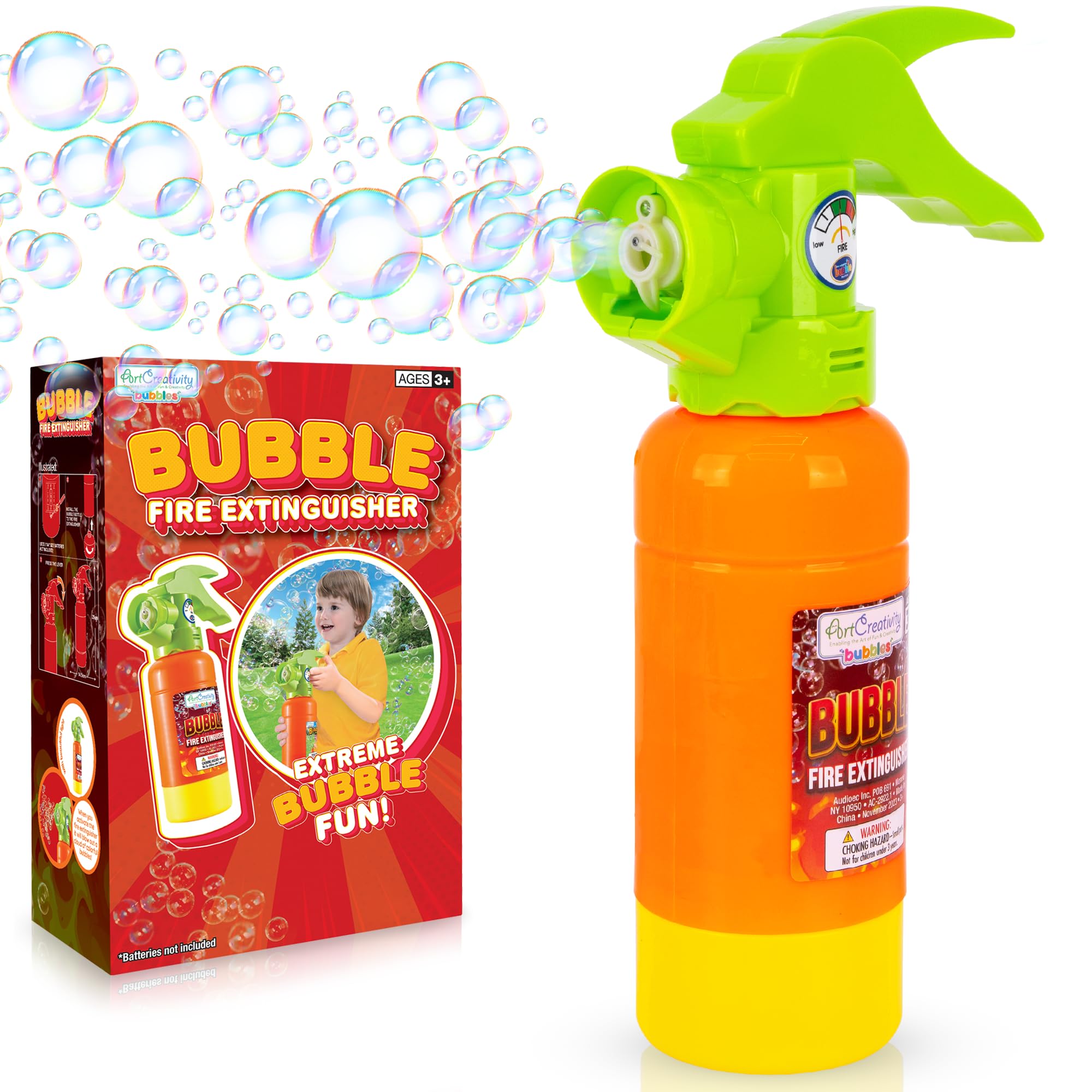 Amazon.com: ArtCreativity Kids Fire Extinguisher Bubble Toy - Bubble ...