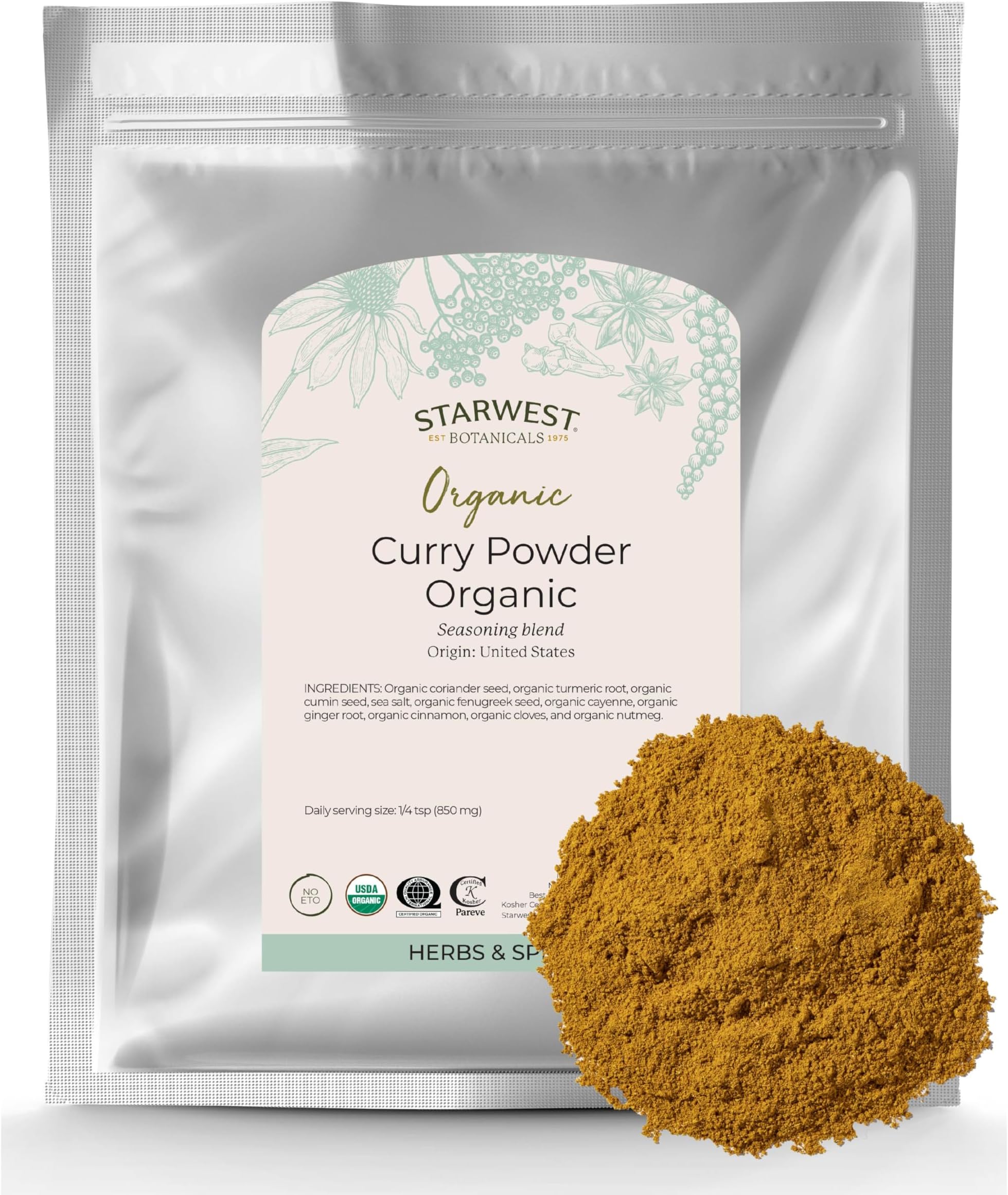 Amazon.com : Starwest Botanicals Organic Curry Powder with Salt ...