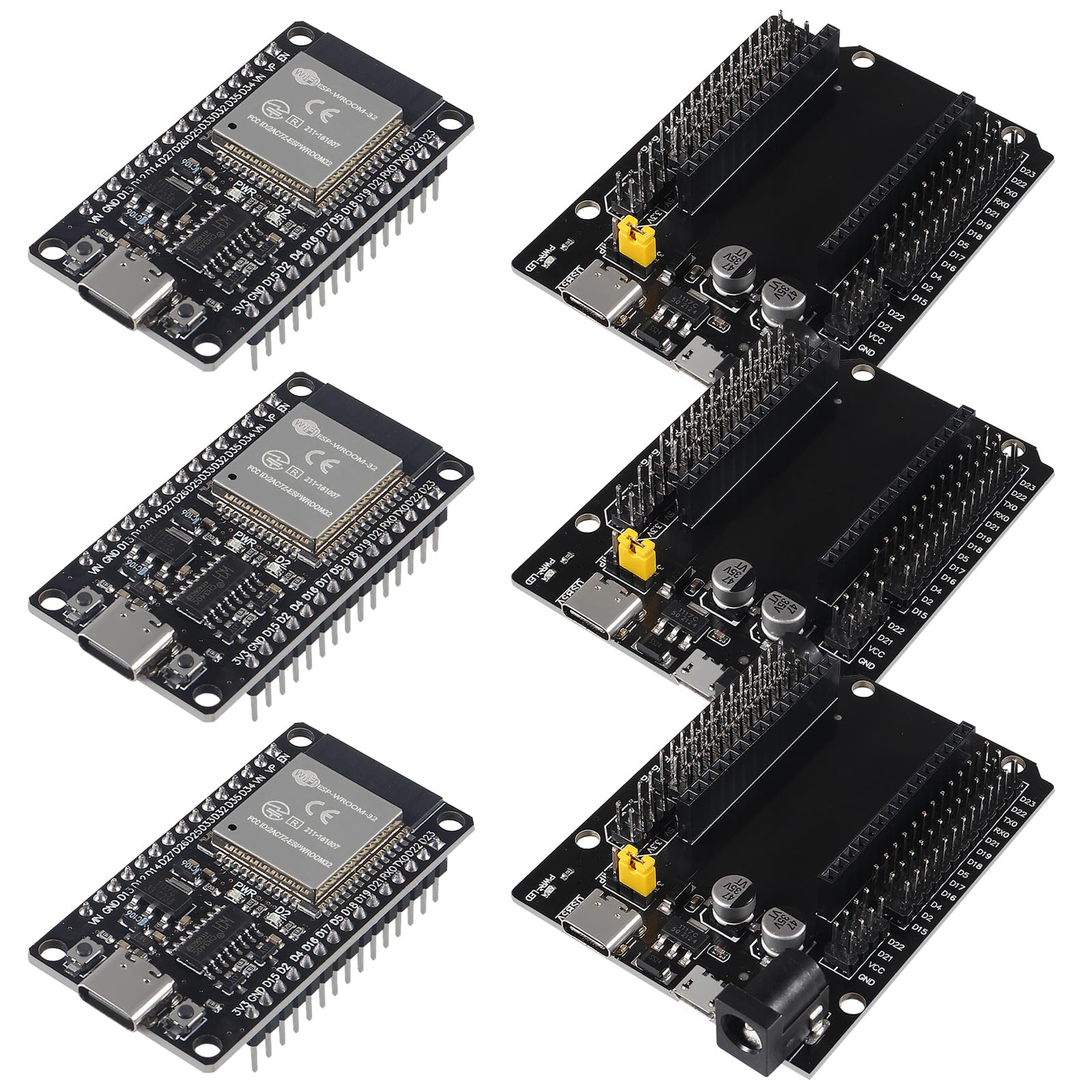 Amazon.com: 3Set ESP32 ESP-32S WiFi Development Board NodeMCU-32S Microcontroller Processor ...