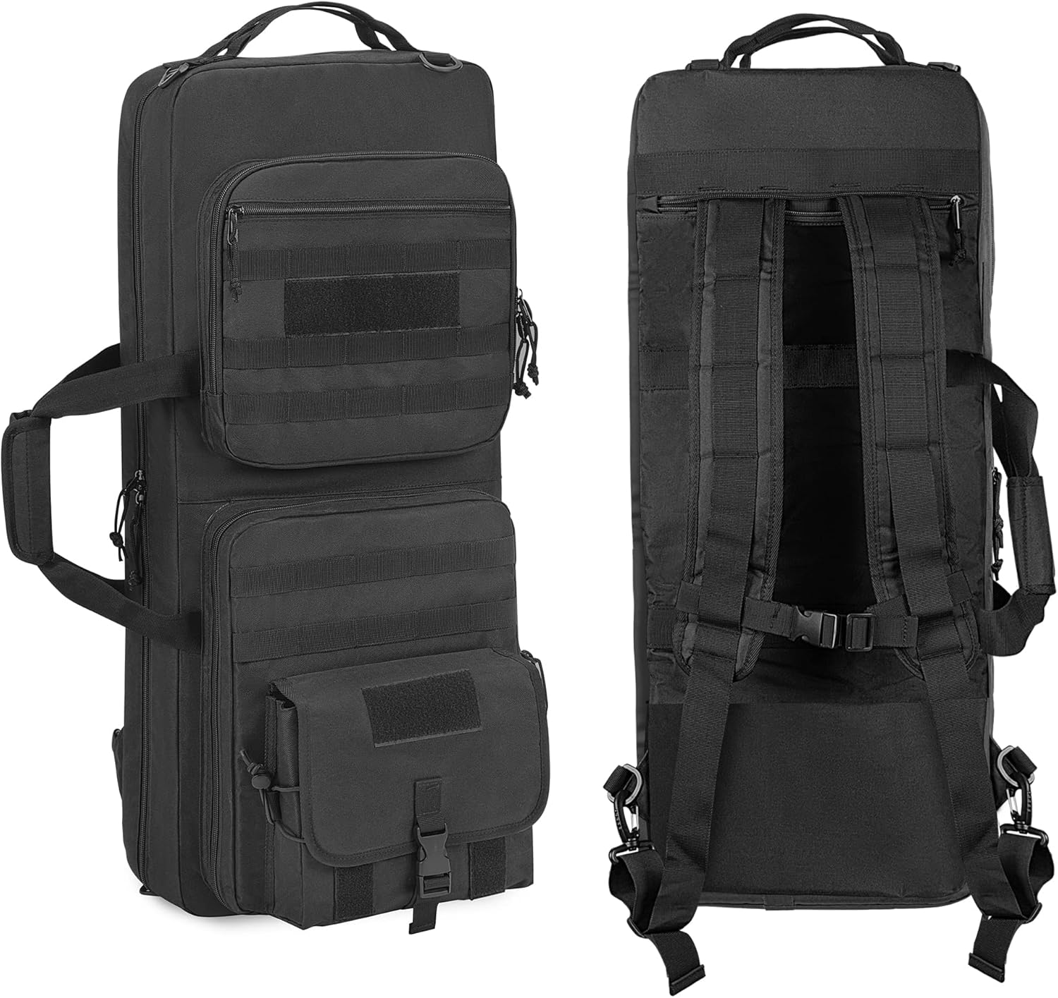 DSLEAF Double Soft Rifle Case, Padded Rifle Backpack with Lockable ...