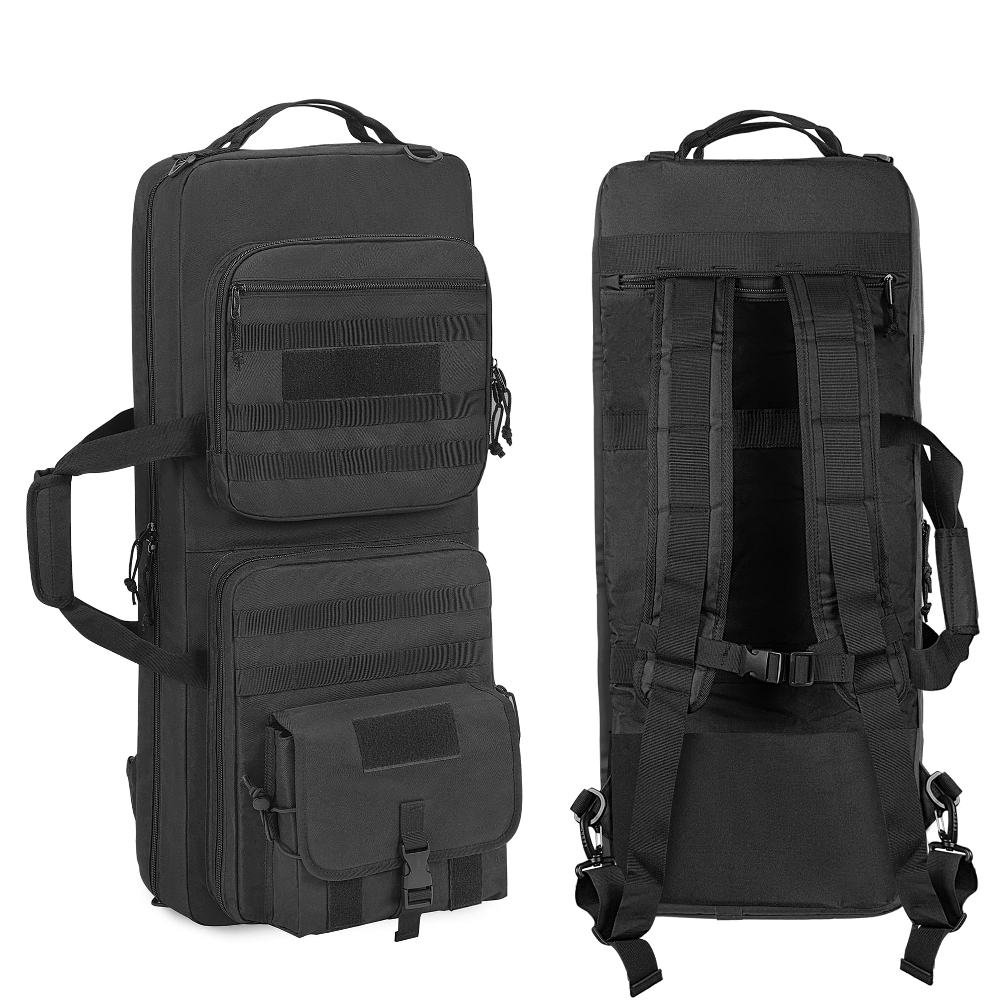DSLEAF Double Soft Rifle Case, Padded Rifle Backpack with Lockable ...