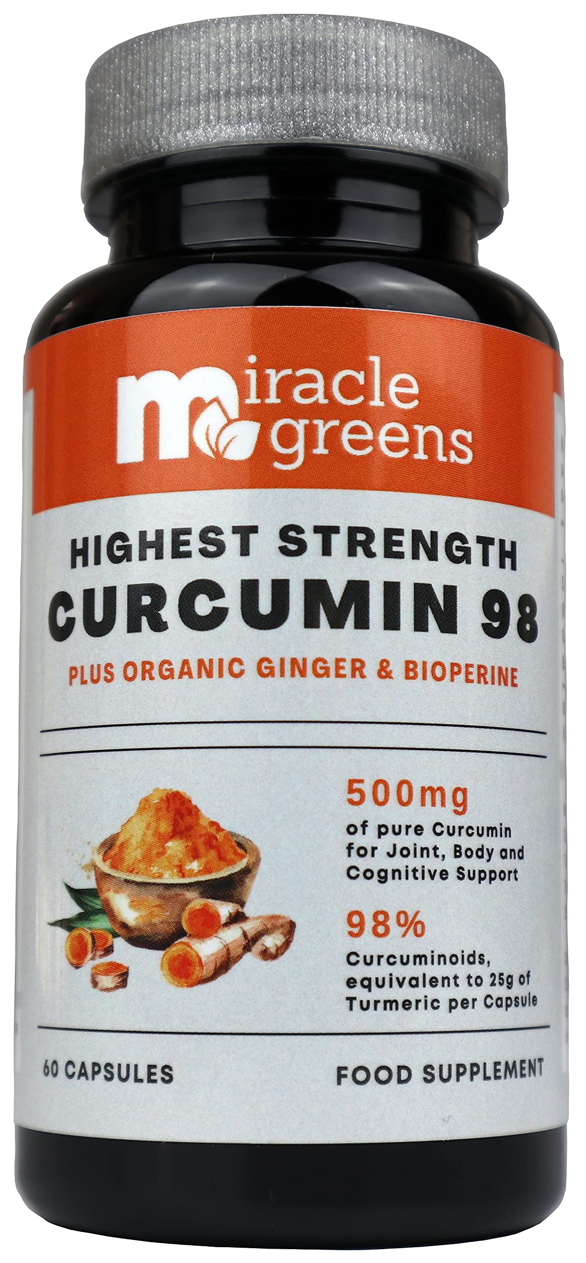 Powerful 98 Curcumin 530mg Capsules Equivalent To Taking 25g Turmeric ...