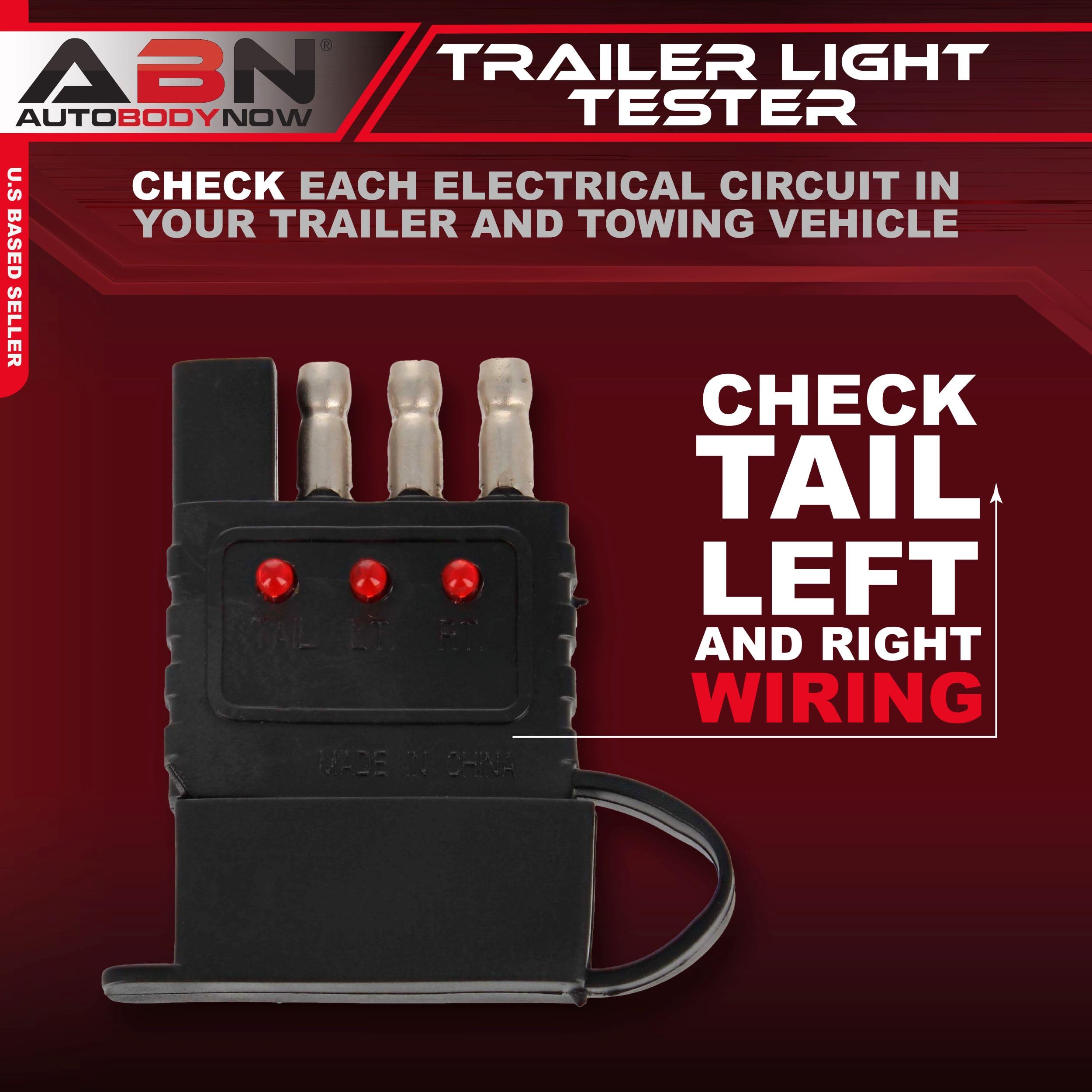 Snapklik.com : ABN Trailer Light Tester 4 Pin Trailer Plug Adapter