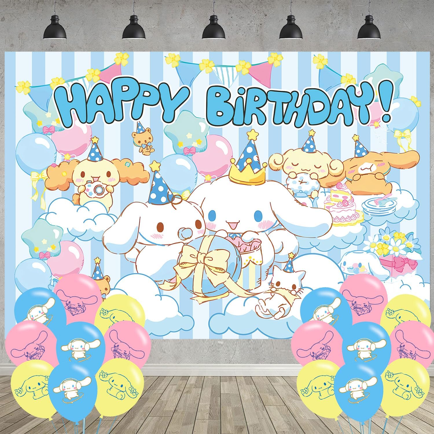 Cinnamoroll Birthday Party Decoration,Cute Cartoon Party Photo ...