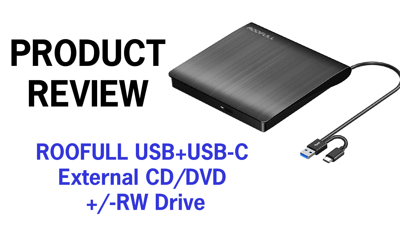 Watch ROOFULL External CD DVD /-RW Drive USB 3.0 & USB-C review on ...