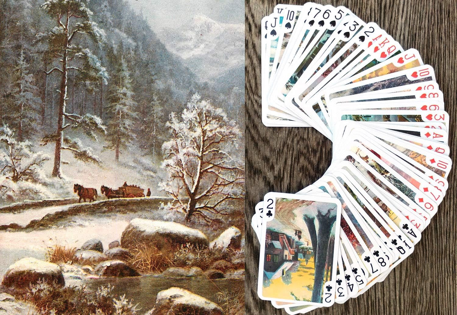 FLONZGIFT Winter Forest Playing Cards (Poker Deck 55 Cards All ...