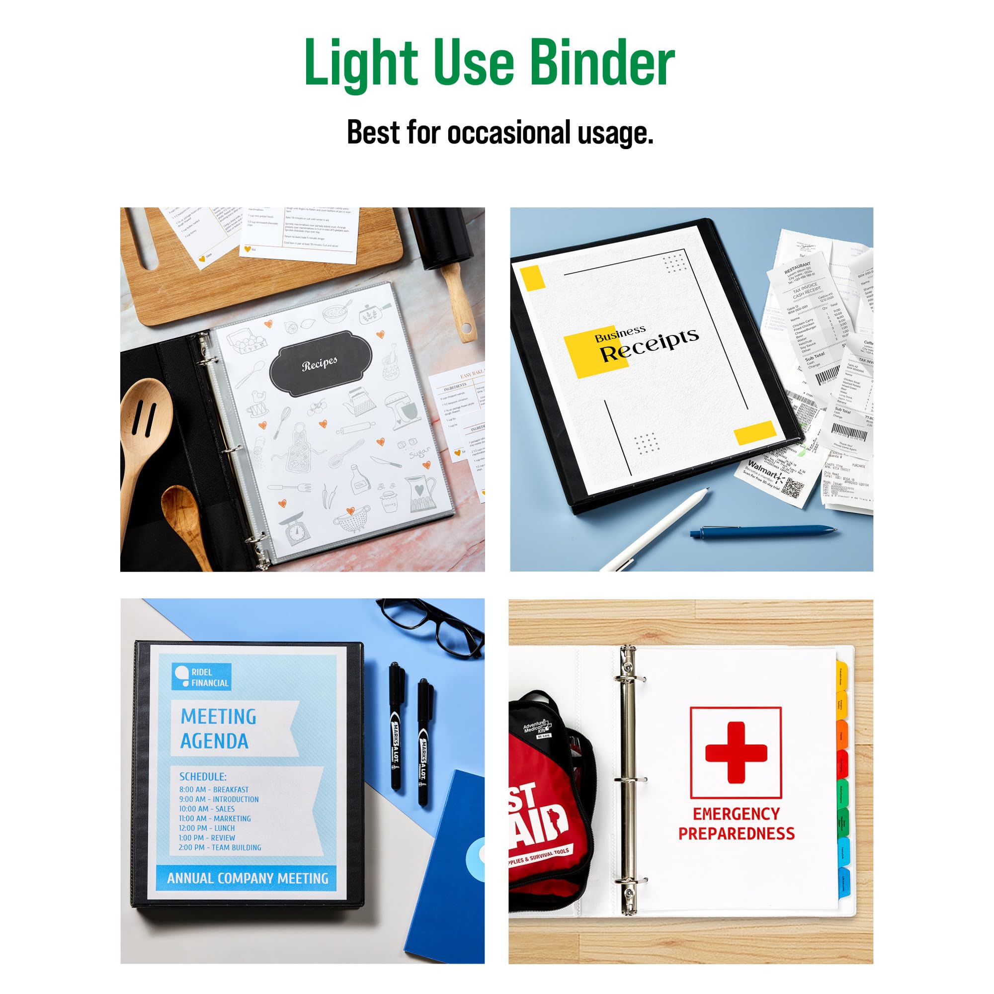 Snapklik.com : Office Essentials Economy View 3 Ring Binders, 1.5 ...