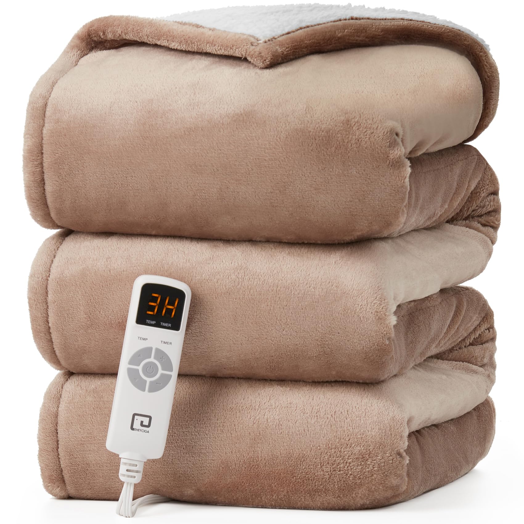 Amazon.com: EHEYCIGA Heated Blanket Electric Blanket Full Size ...