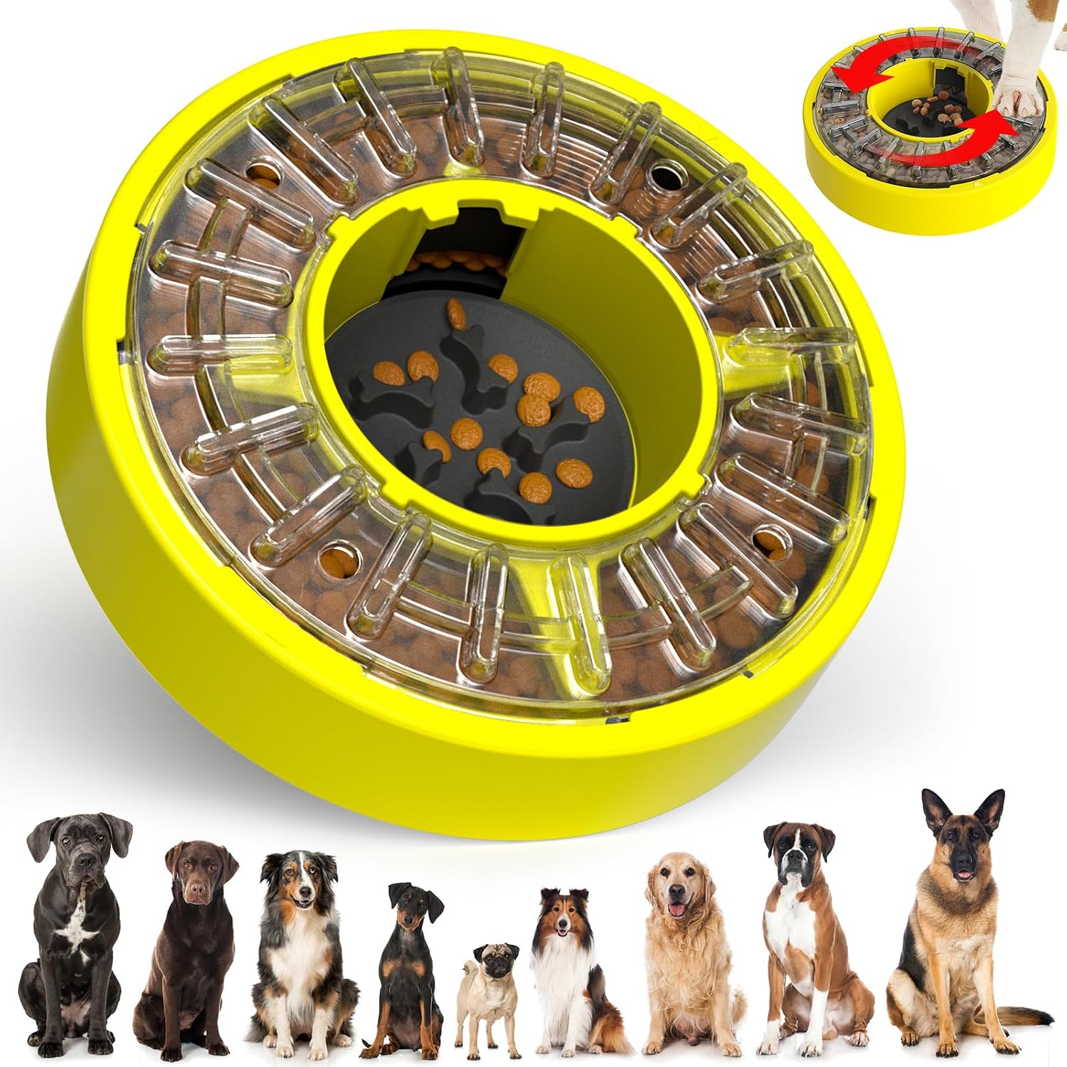 Wotbcg Hundespielzeug Intelligenz, Slow Feeder Hund Rotation ...