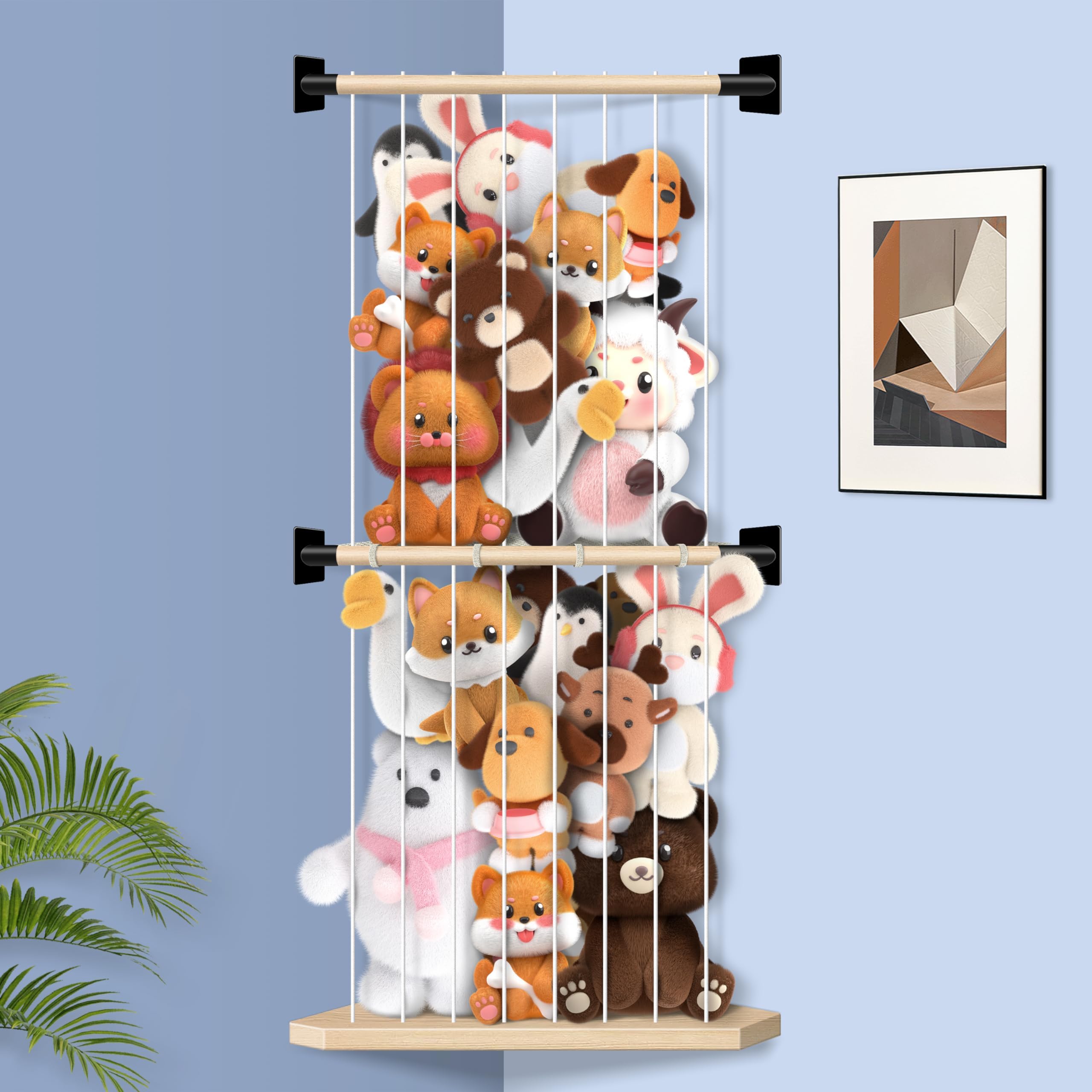 Amazon.com: VOOTTOU Stuffed Animal Storage Wall Mount, Plushie Toy ...