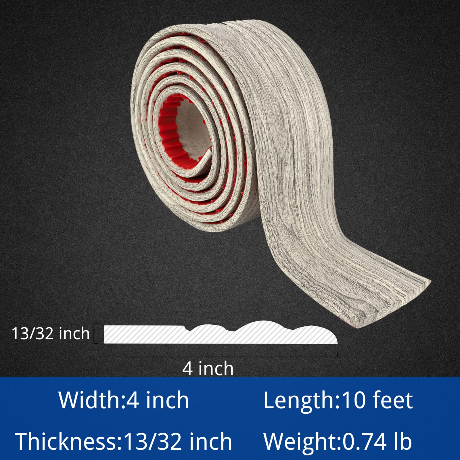 Snapklik.com : COUKIU Flexible Baseboard Molding Trim, Peel And Stick ...